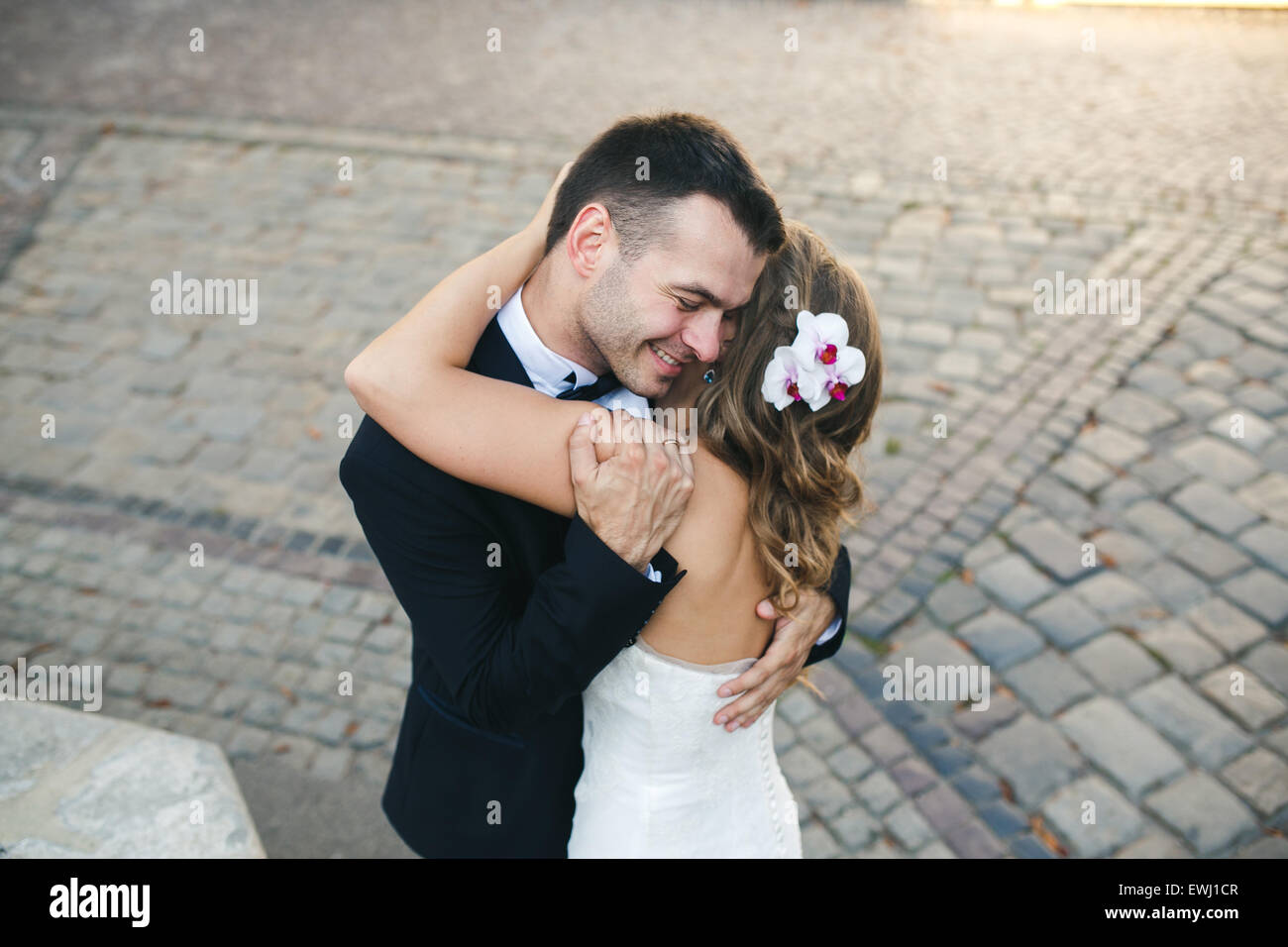 Lovely couple hugging Stock Photo - Alamy