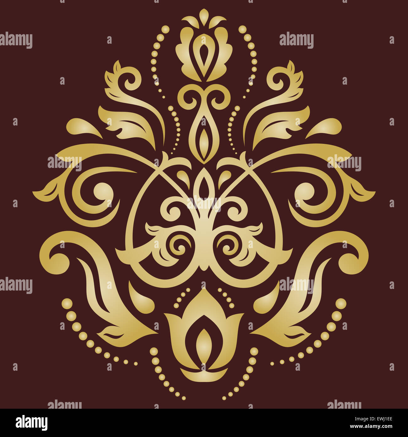 Damask Orient Pattern Stock Photo - Alamy