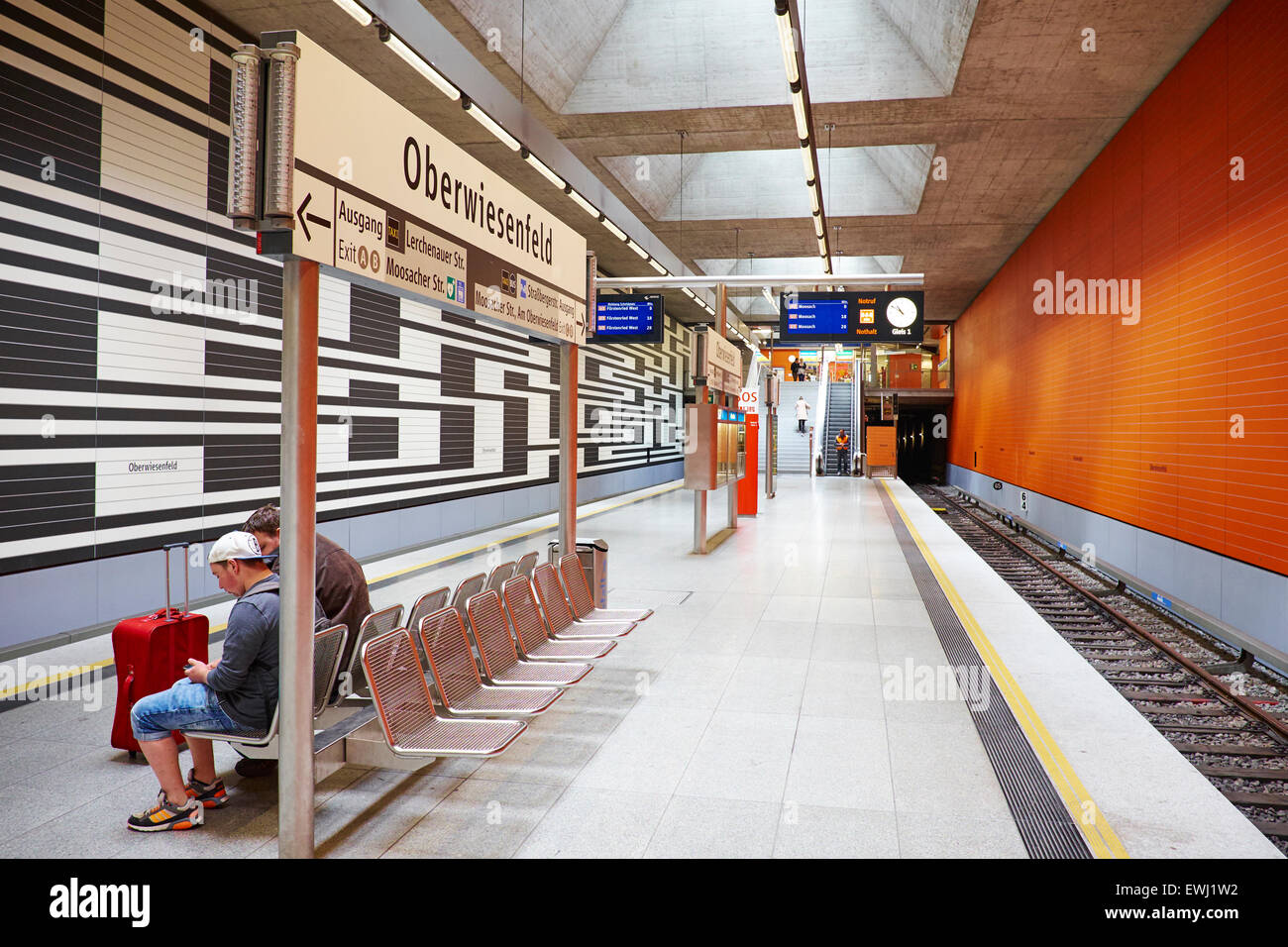 Underground Station Oberwiesenfeld Munich Bavaria Germany Stock Photo ...