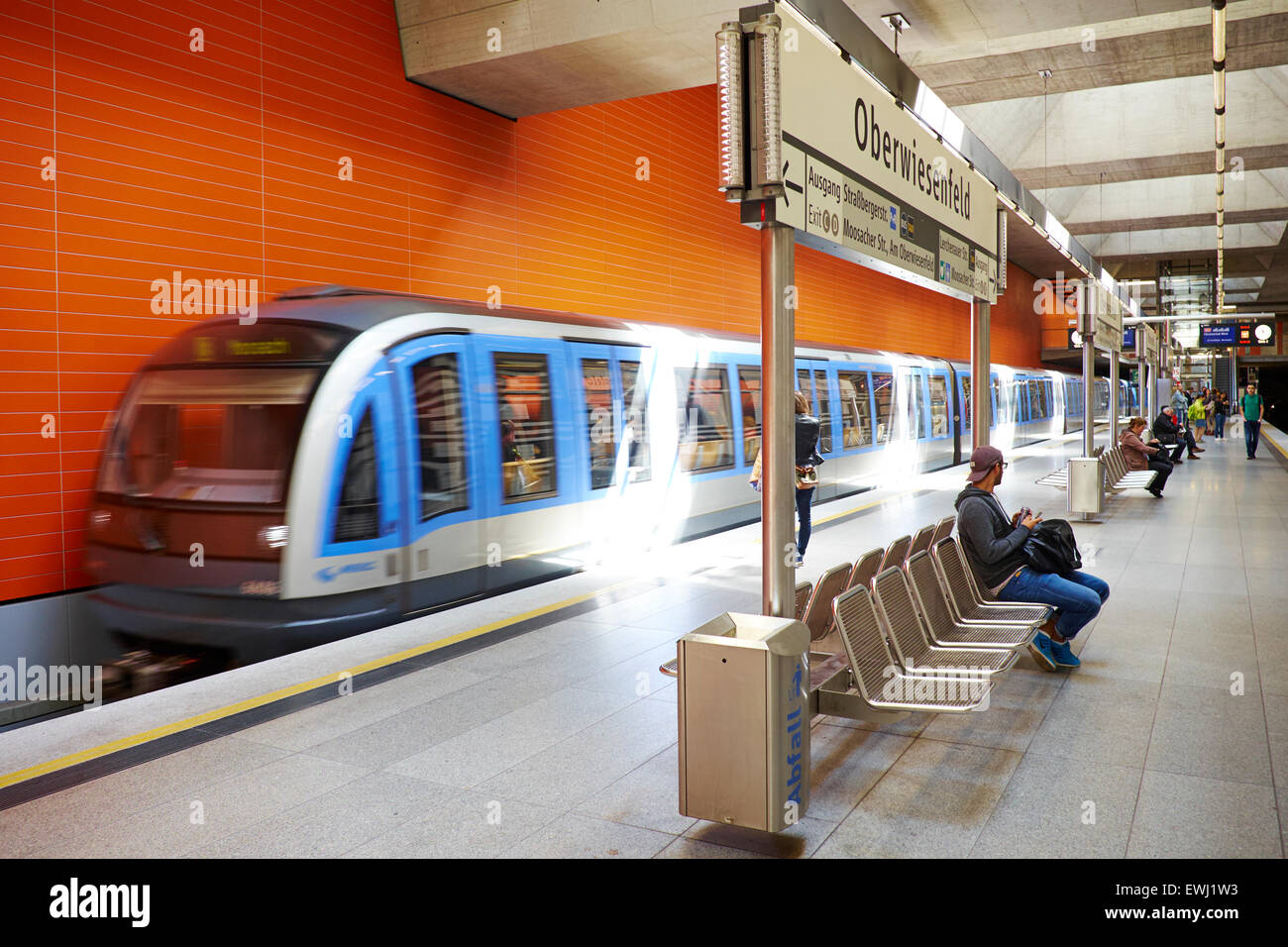 Underground Station Oberwiesenfeld Munich Bavaria Germany Stock Photo ...