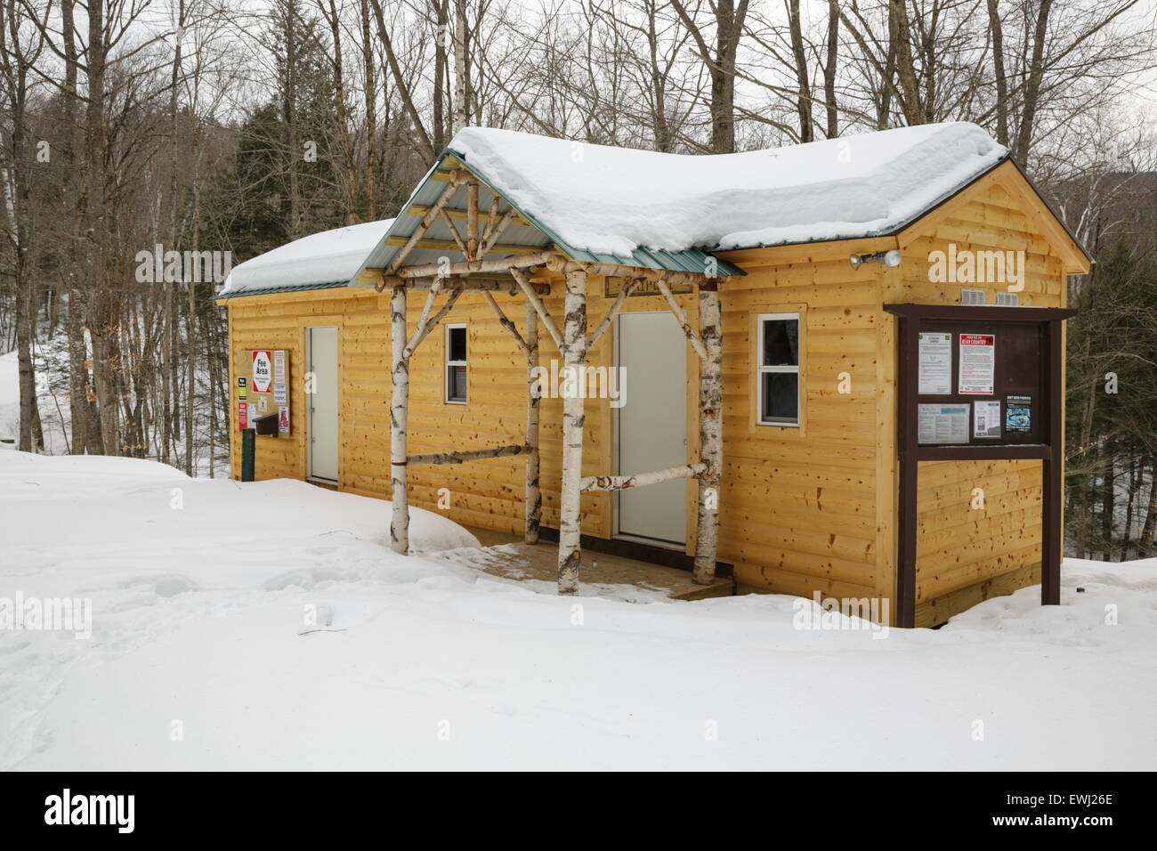 Ranger shack along Tripoli Road in Thornton, New Hampshire USA during ...