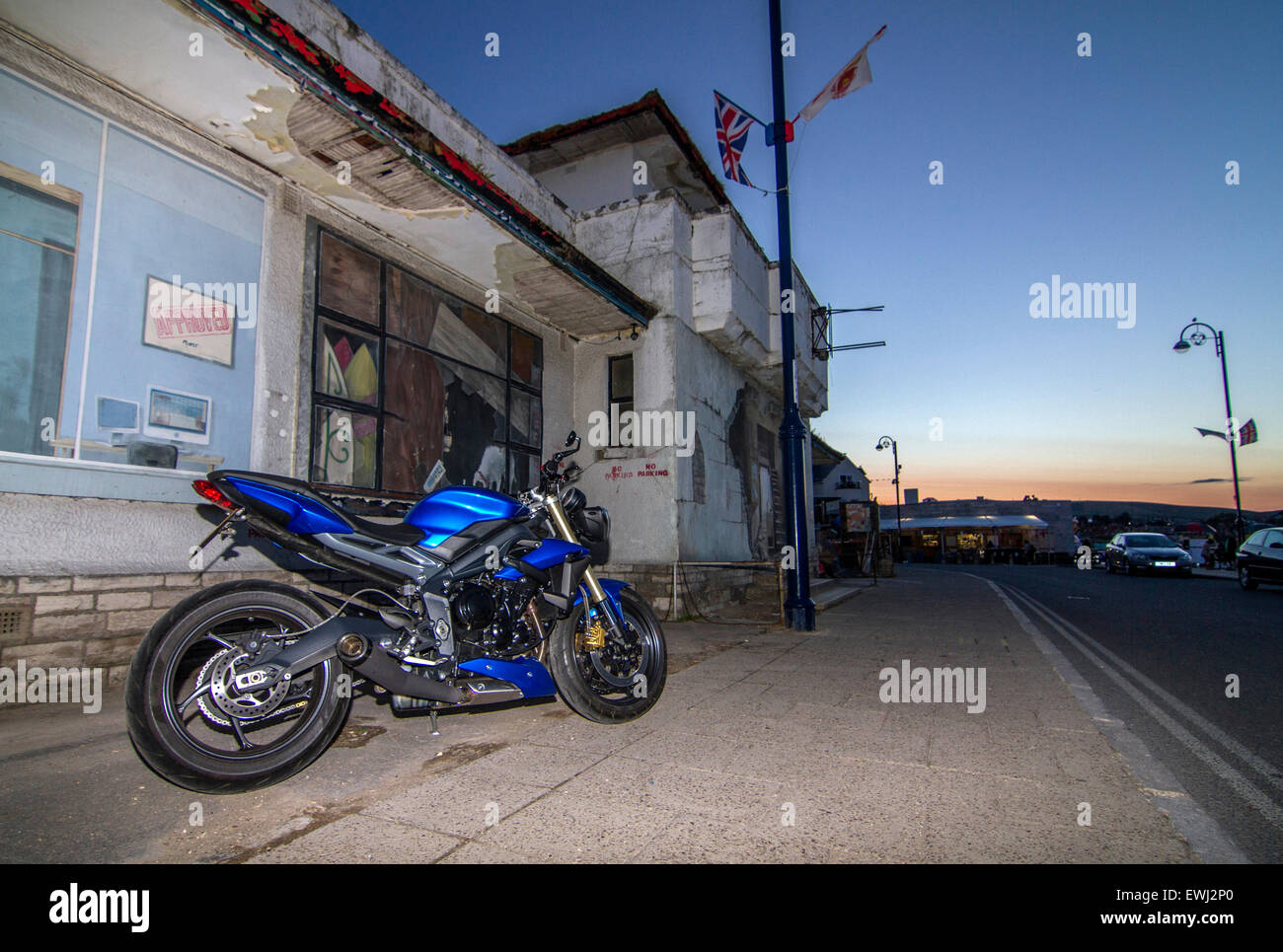 Old blue motorbike hi-res stock photography and images - Alamy