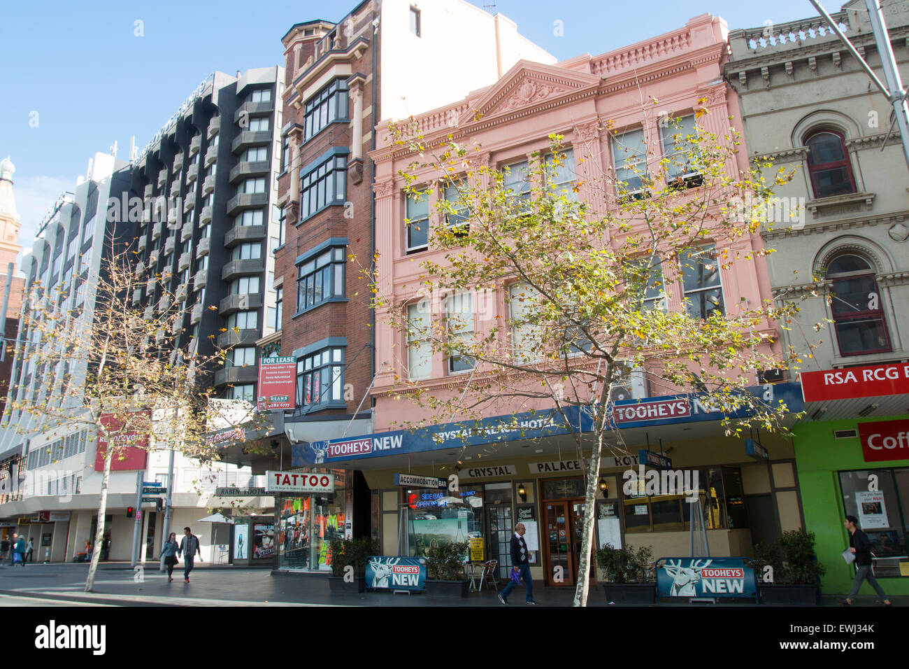 shops,pubs at the southern end of George Street near Central,Sydney ...