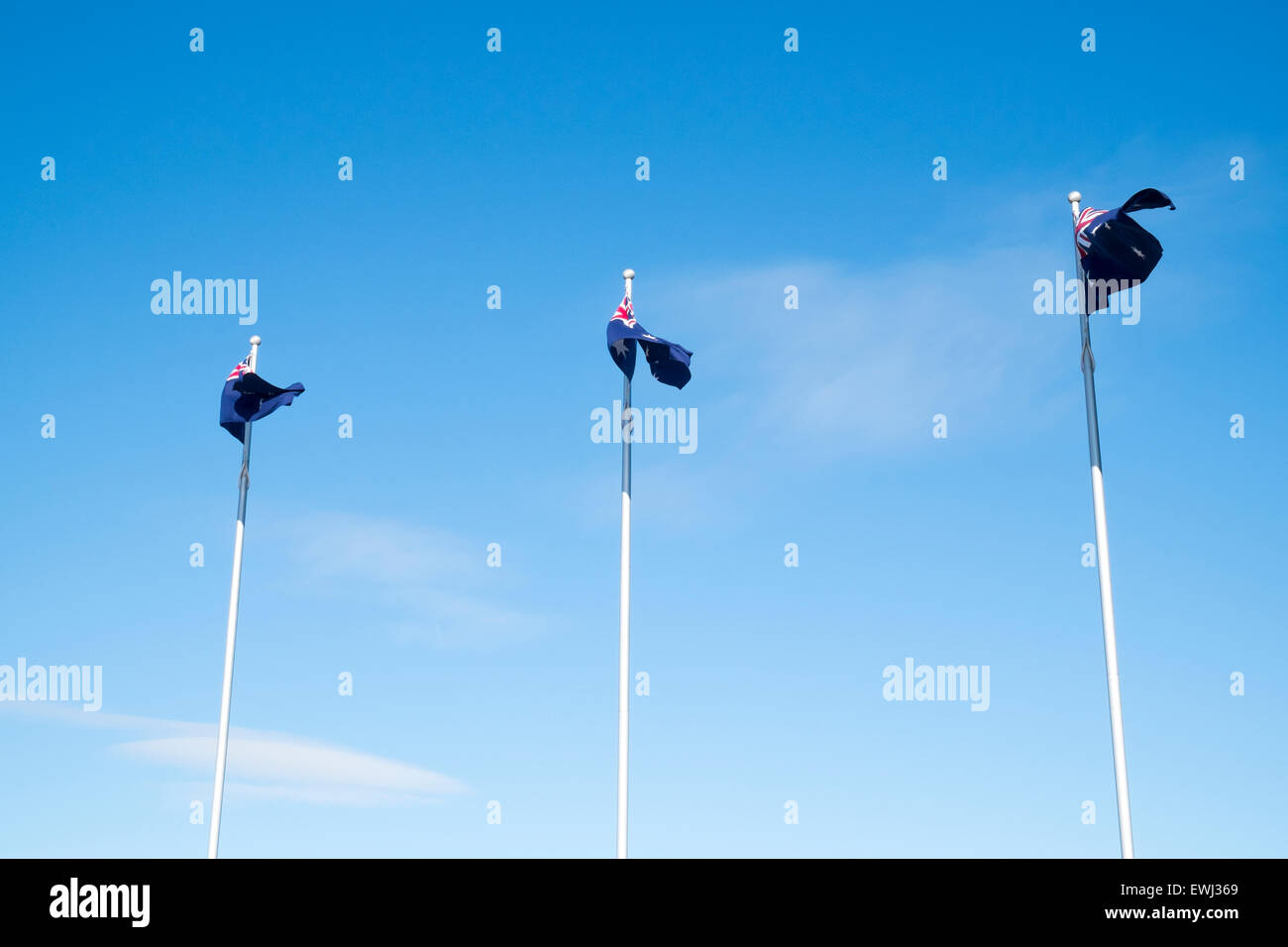 3 Flags Of Oz Three Flags Of Australia Flying High From South