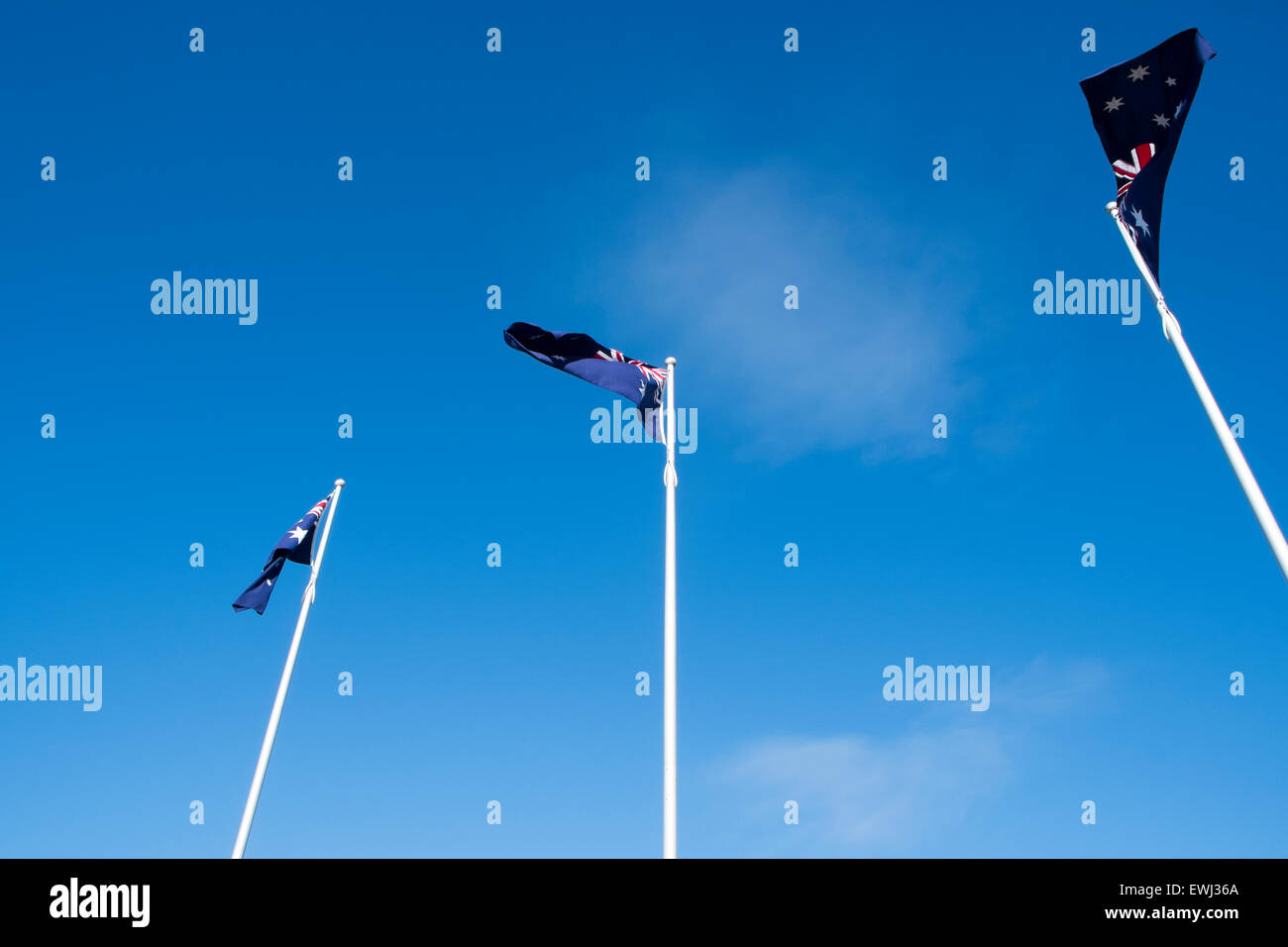Australian flag flying in wind hi-res stock photography and images - Alamy