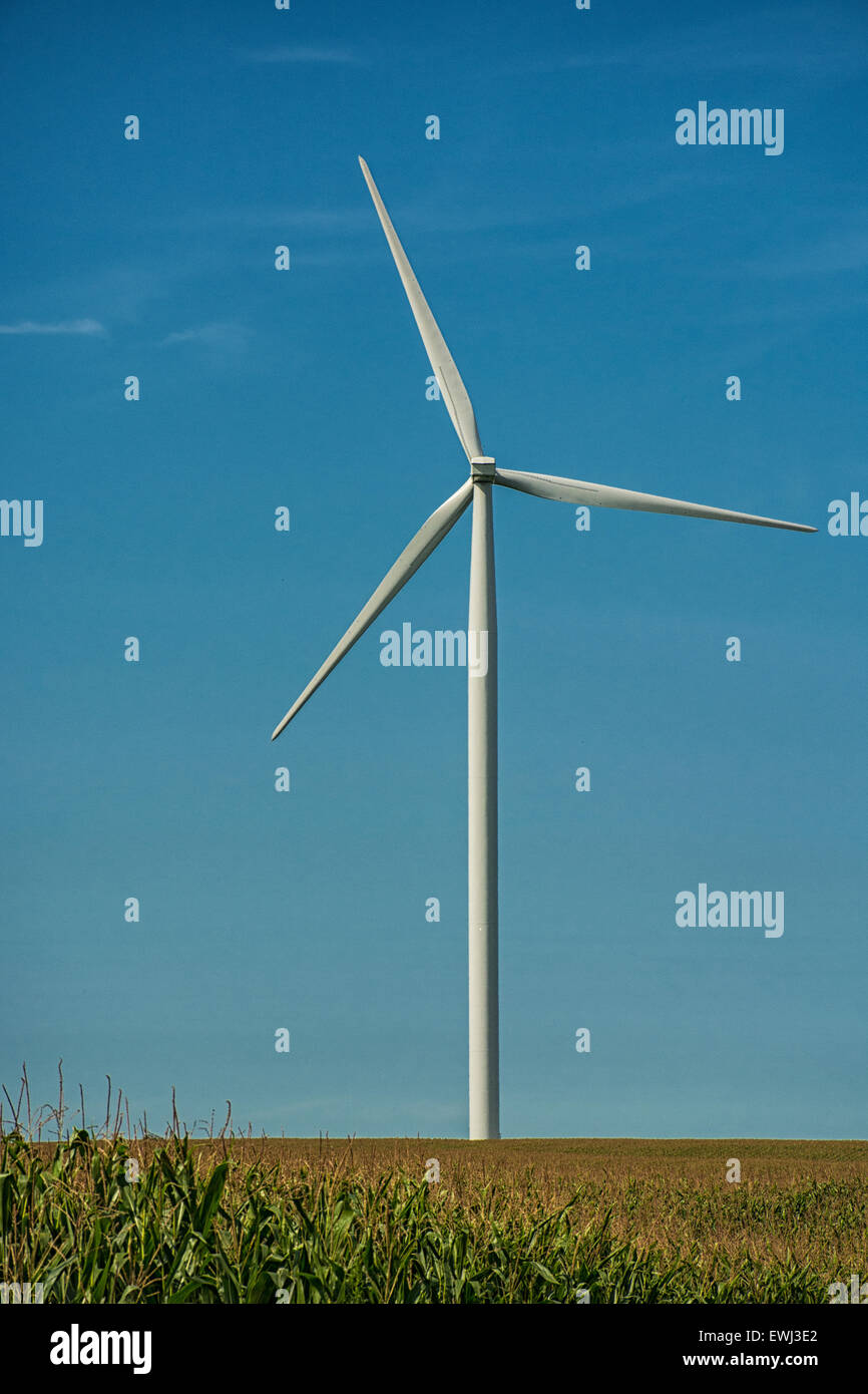 Windmills dot Midwest farm fields to generate green electric power in ...