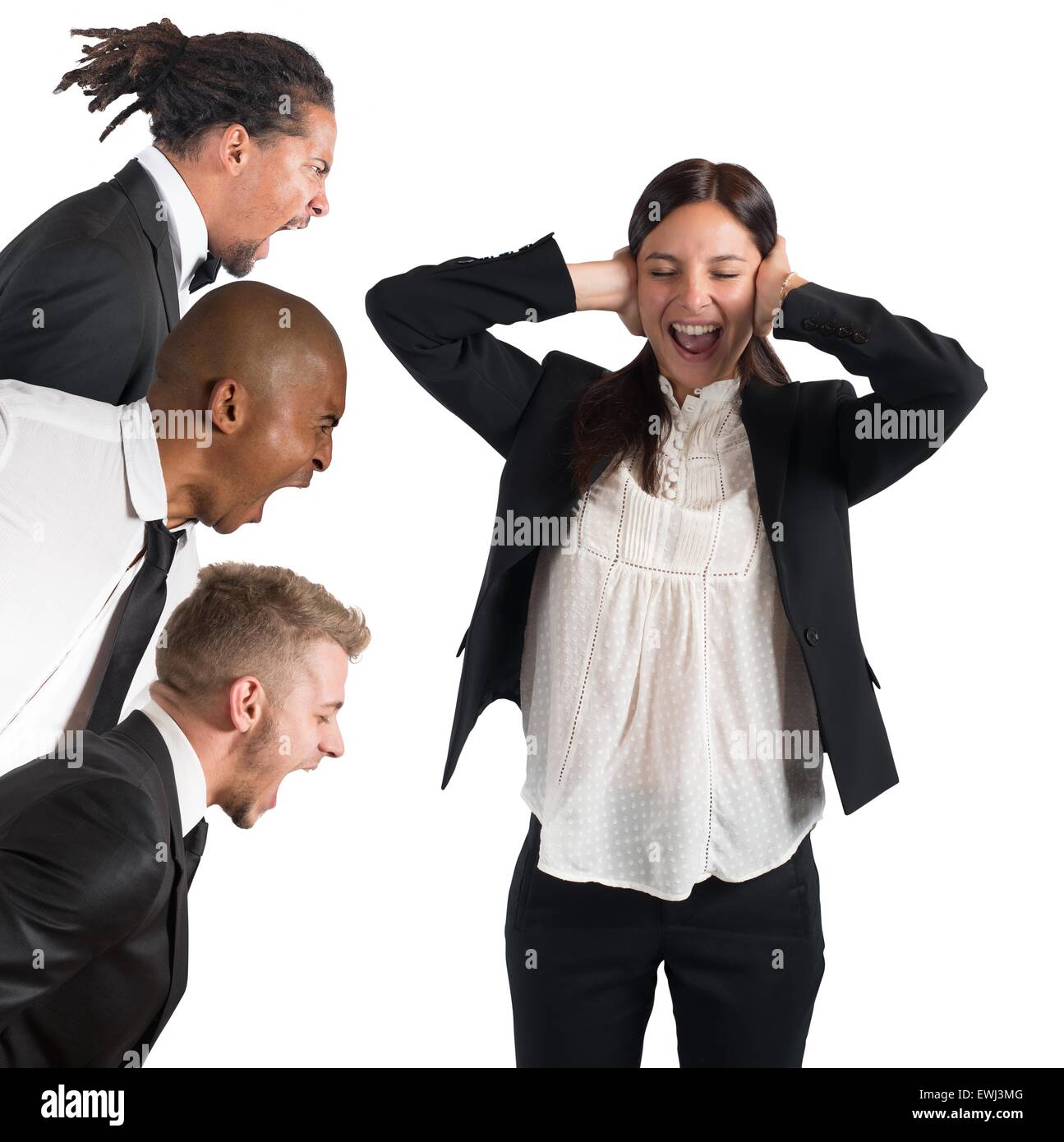 Tired of leaders screams Stock Photo - Alamy