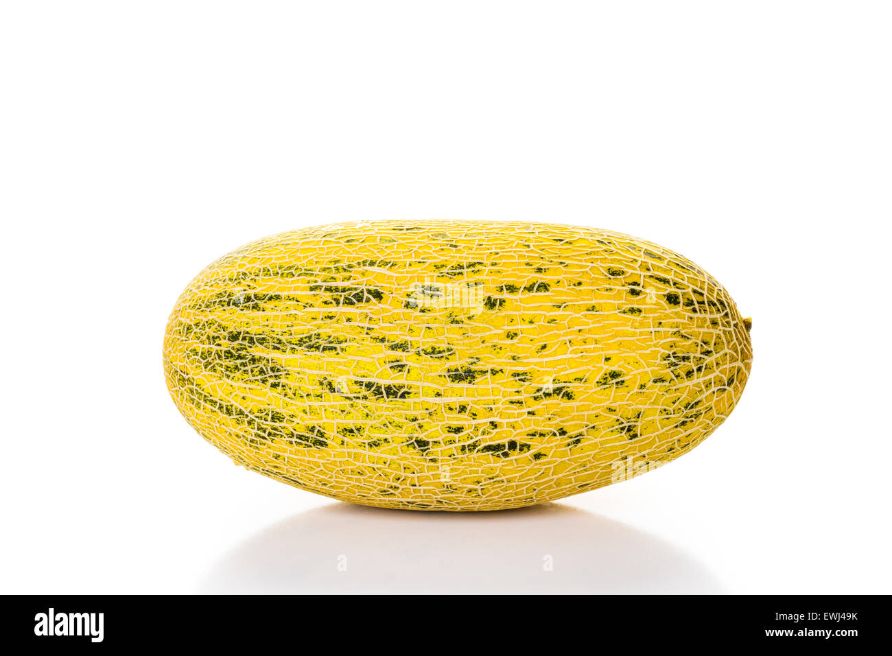 Whole organic Persian melon on a white background Stock Photo - Alamy
