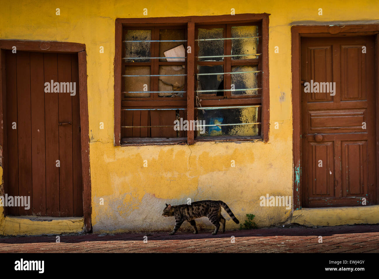 Windows and doors of a traditional Turkish house from Odunpazari ...