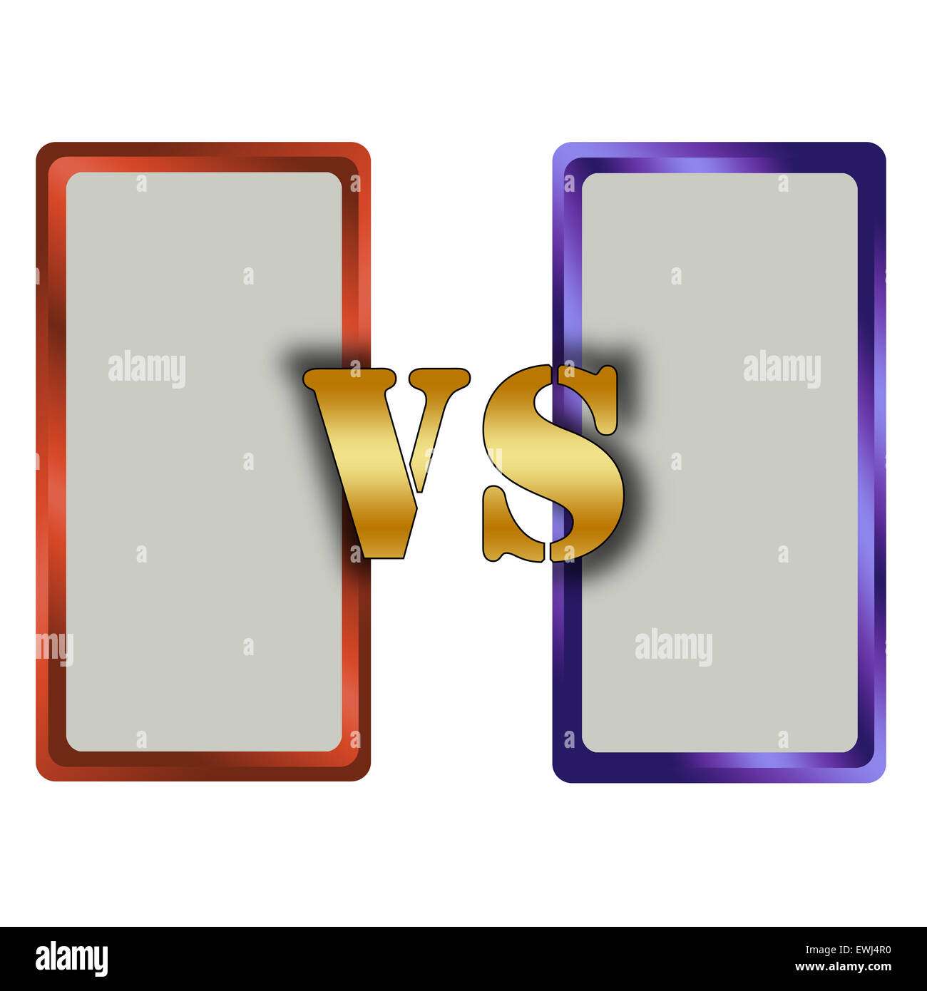 Two empty boards to promote a boxing match or team competition Stock ...