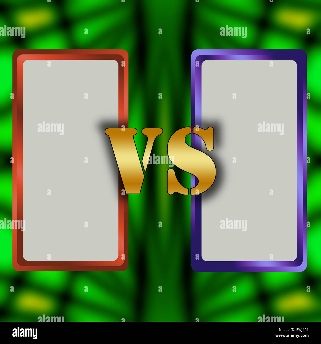 Two empty boards to promote a boxing match or team competition Stock ...