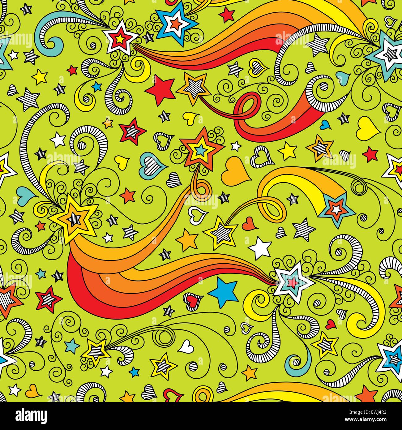 Vector Seamless Color Star Pattern Stock Vector Image And Art Alamy