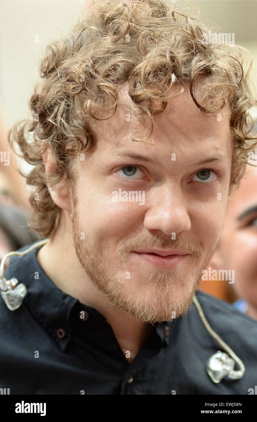 New York, NY, USA. 26th June, 2015. Imagine Dragons, Dan Reynolds on ...