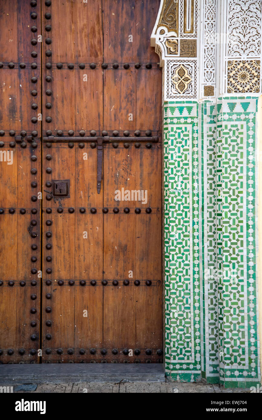 Entrance on the building in Fez, Morocco Stock Photo - Alamy