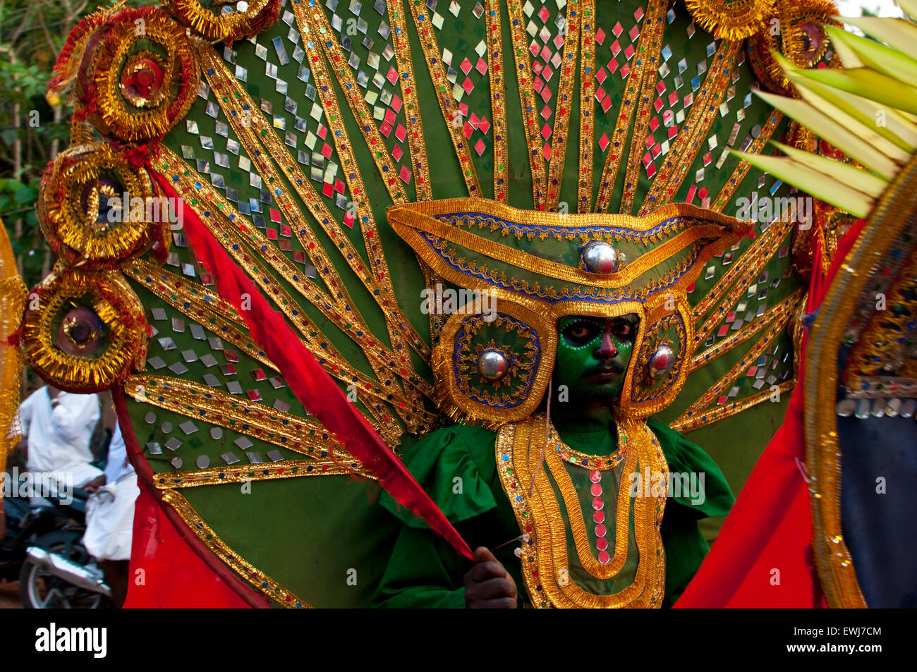 colorful temple parade, south india, kerala, varkala, india, asia Stock ...