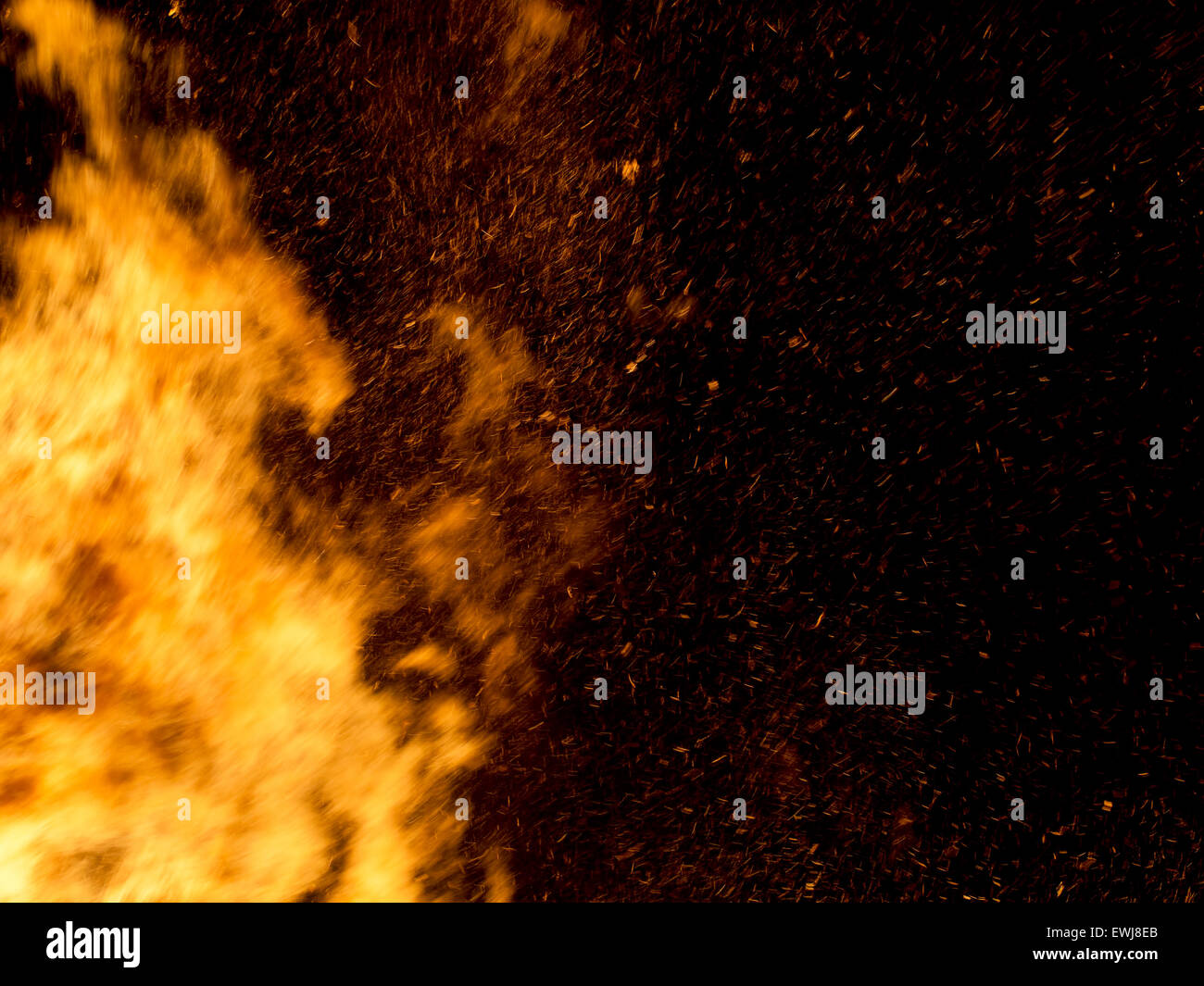 Real raging bonfire at night Stock Photo - Alamy