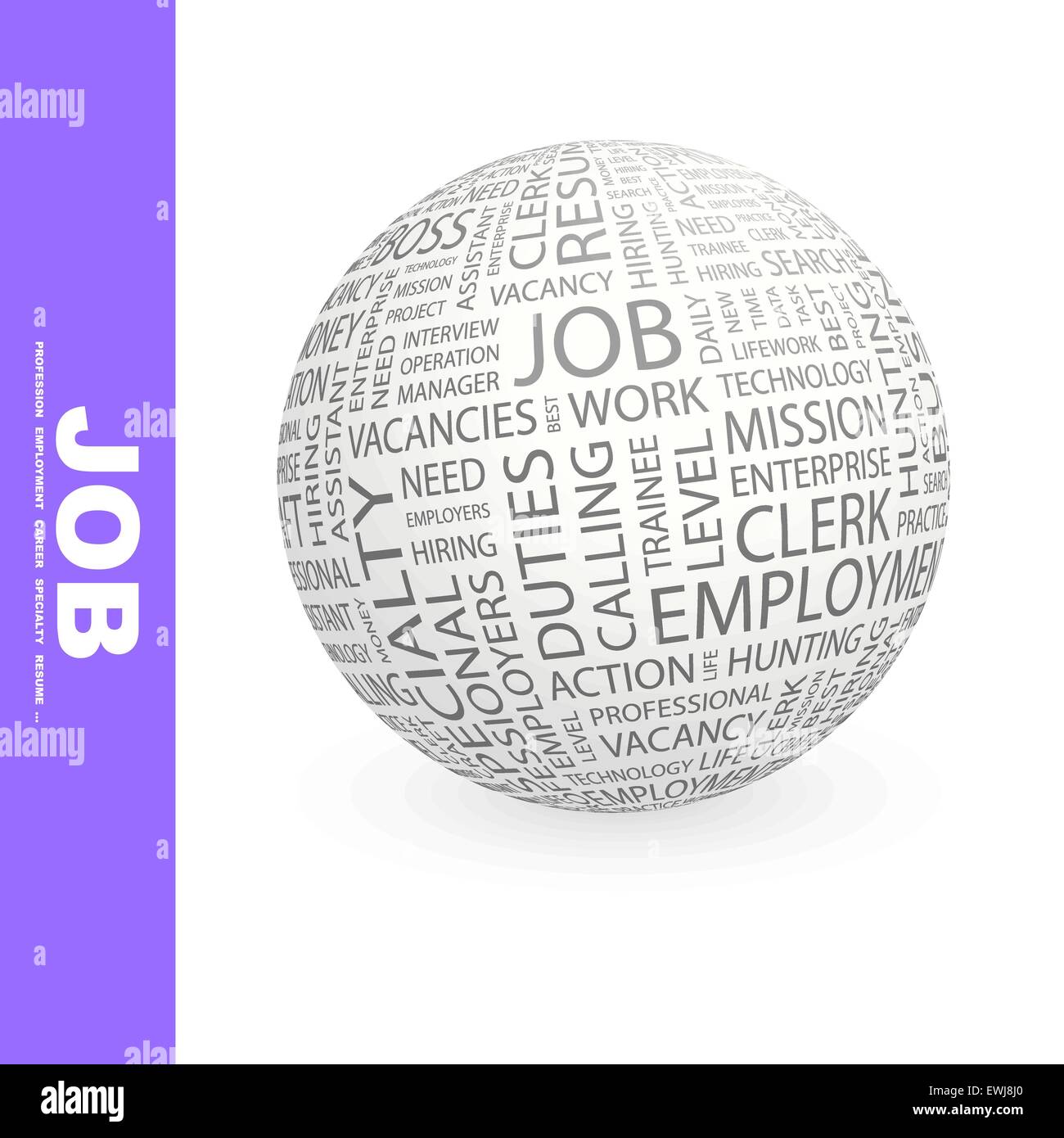 JOB. Word cloud illustration. Tag cloud concept collage Stock Vector ...