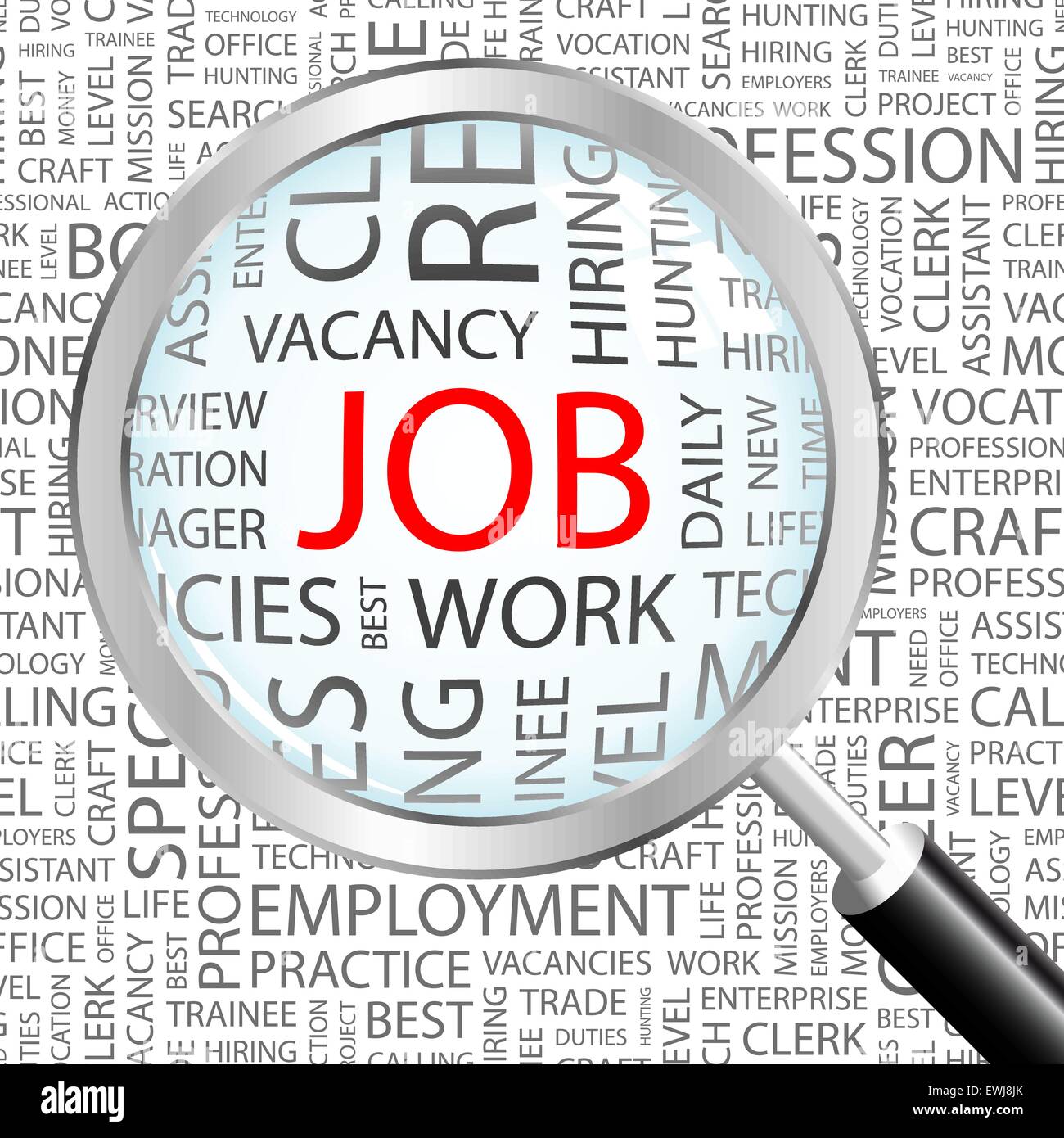 JOB. Word cloud illustration. Tag cloud concept collage Stock Vector ...