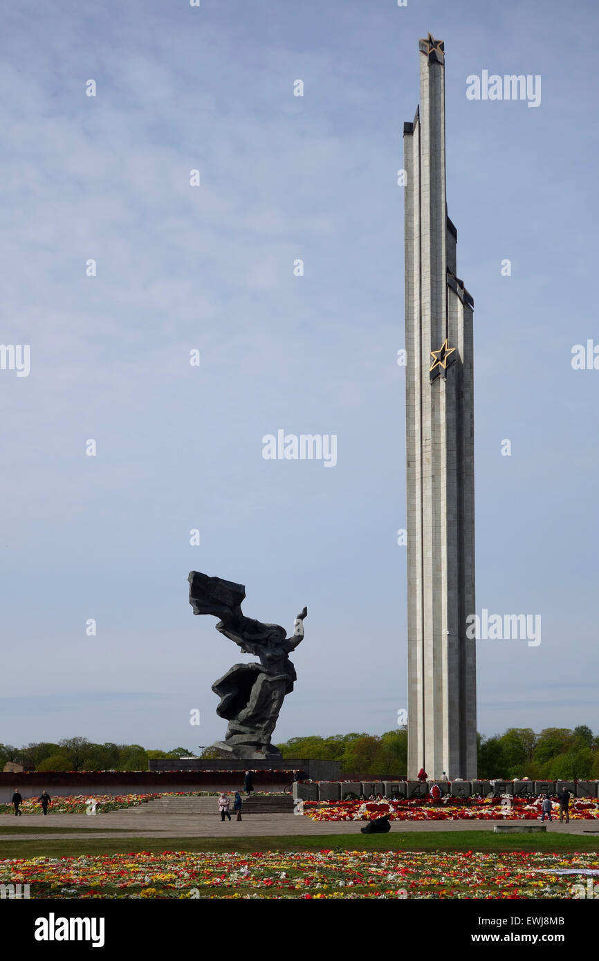 The Soviet victory monument in Riga capital of Republic of Latvia Stock ...