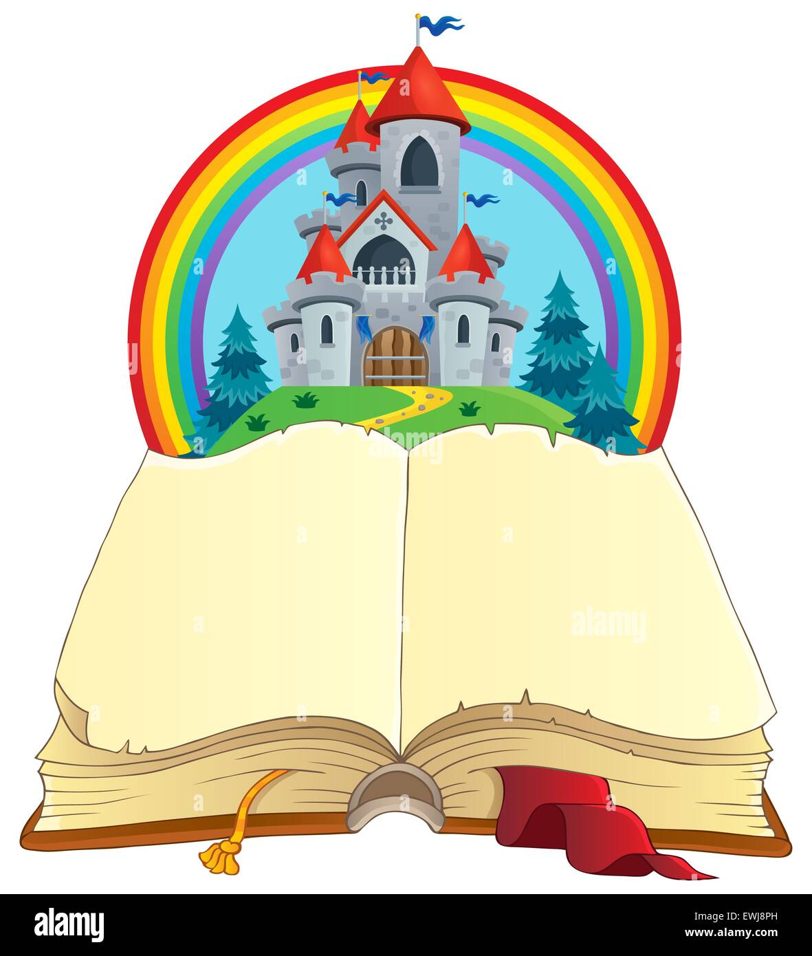 Fairy tale book theme image 2 - picture illustration Stock Photo - Alamy