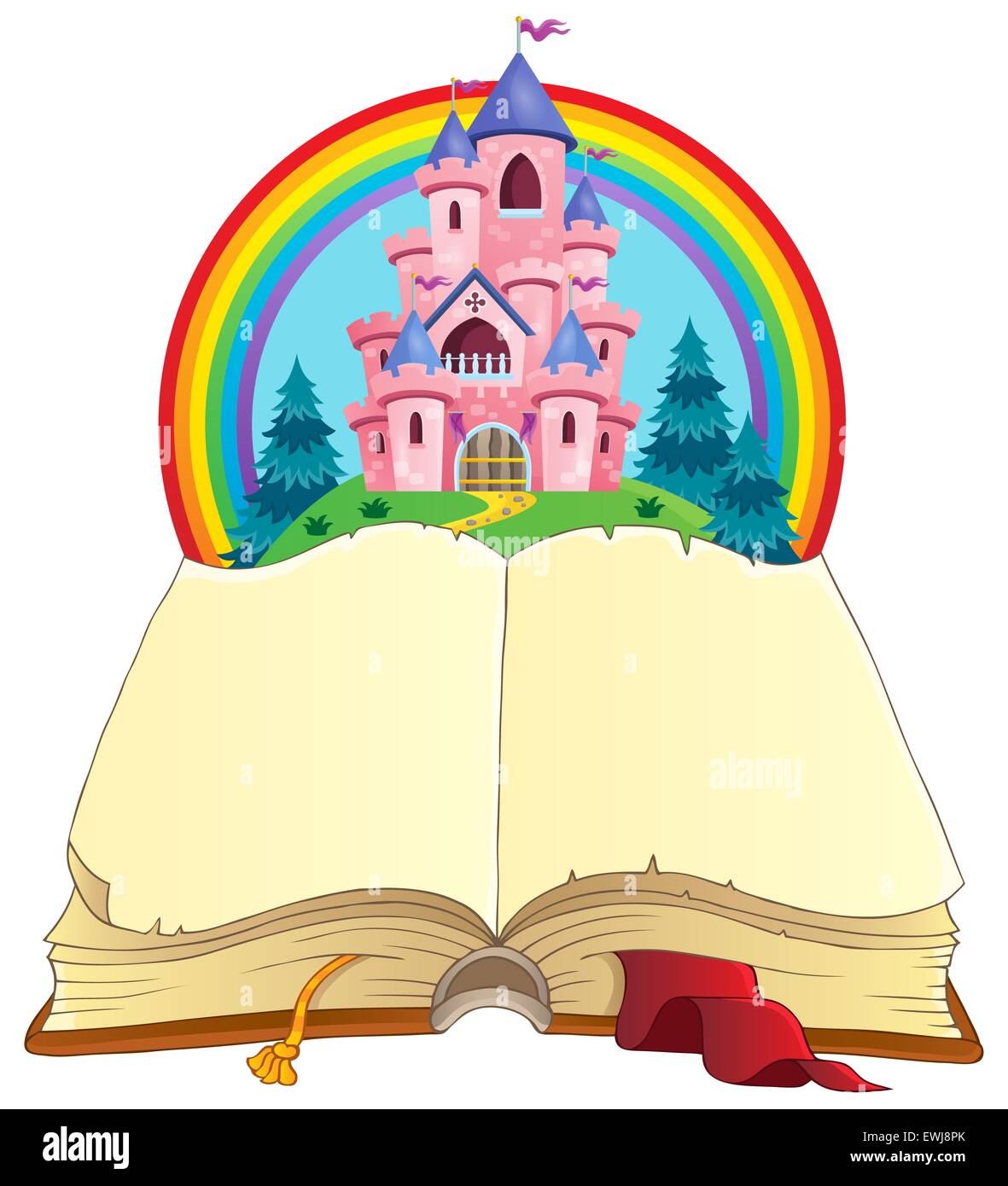 Fairy tale book theme image 3 - picture illustration Stock Photo - Alamy