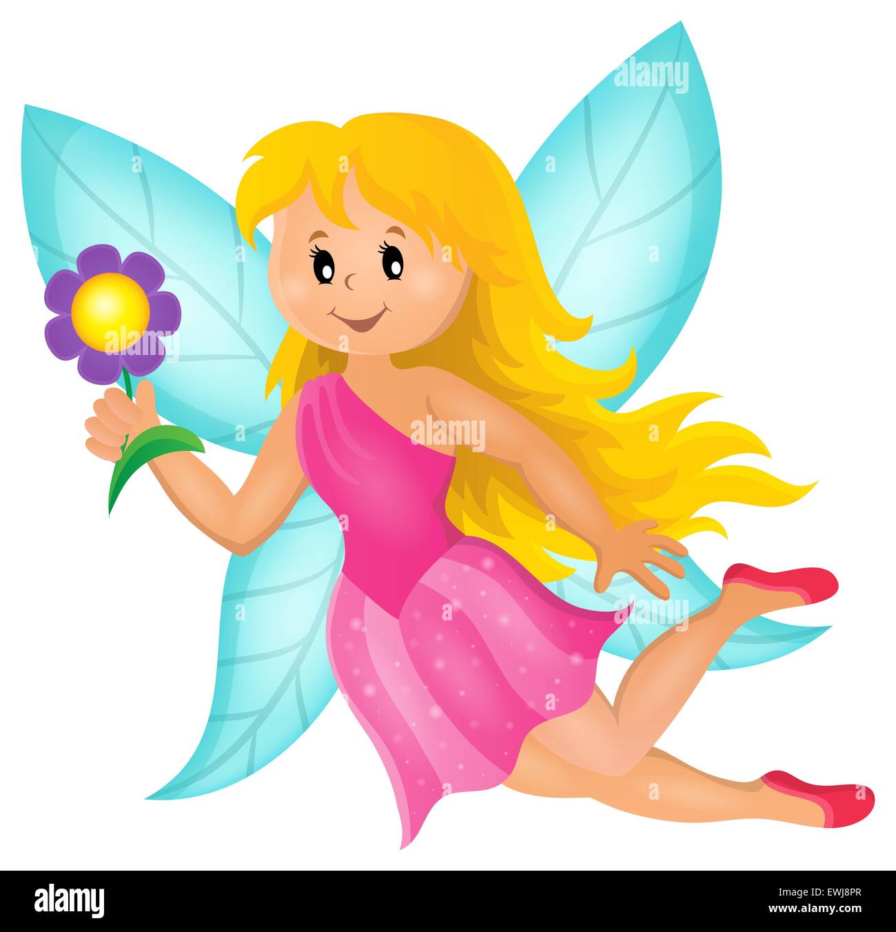 Happy fairy theme image 1 - picture illustration Stock Photo - Alamy