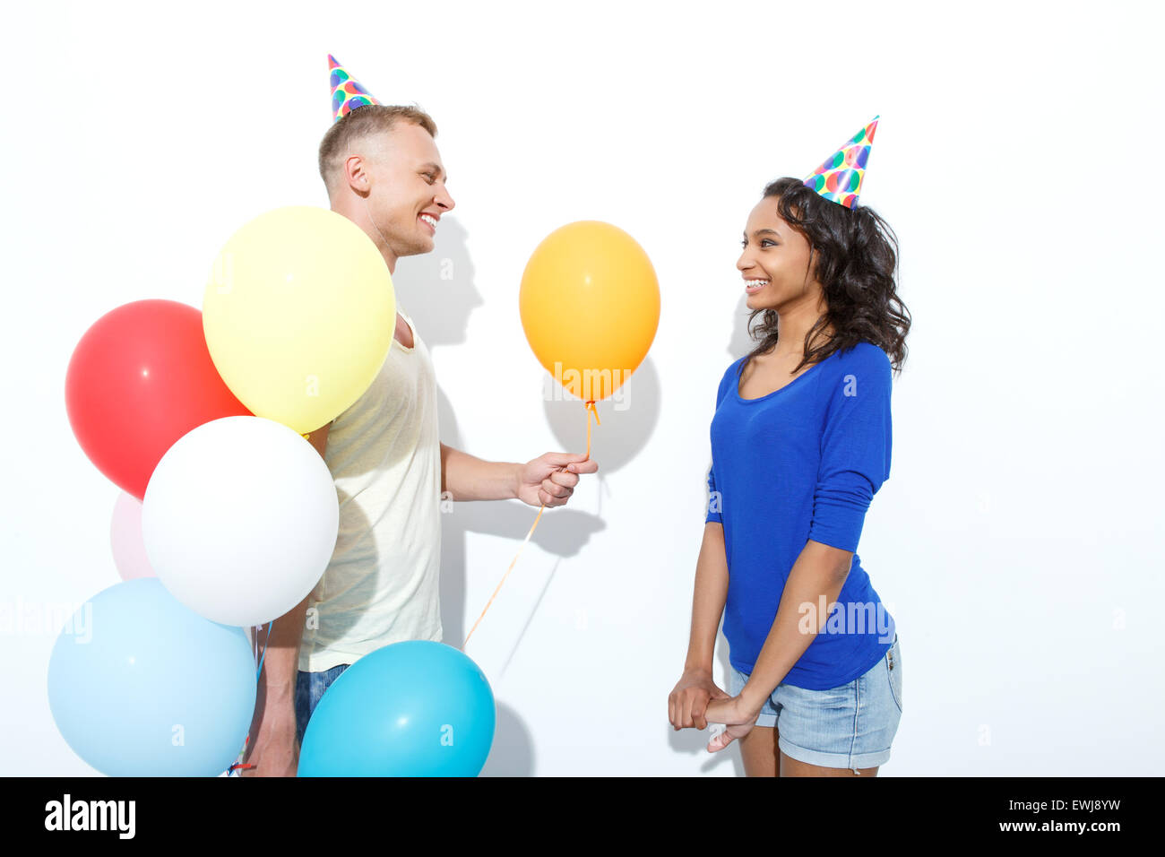 Couple celebrating birthday Stock Photo - Alamy