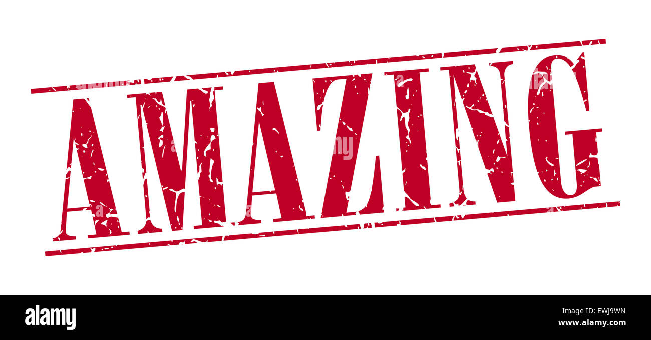 amazing red grunge vintage stamp isolated on white background Stock ...