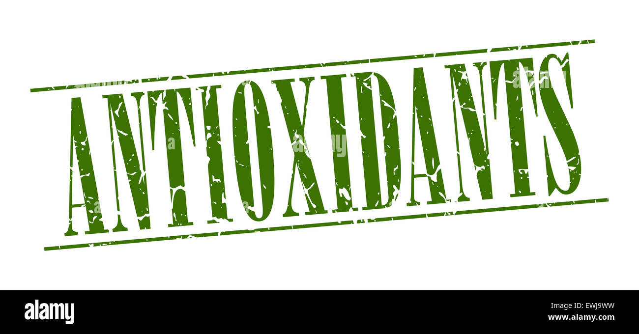 antioxidants green grunge vintage stamp isolated on white background ...