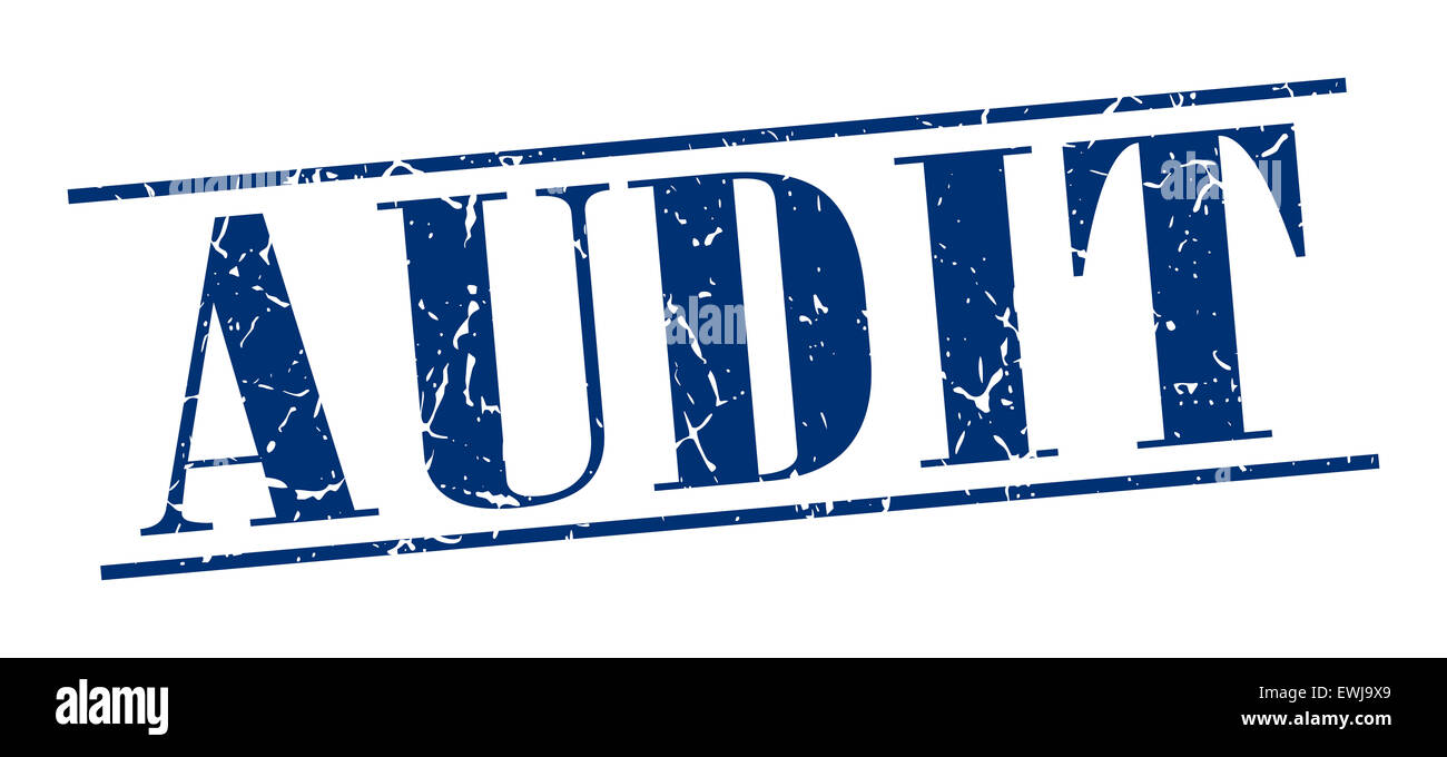 audit blue grunge vintage stamp isolated on white background Stock ...