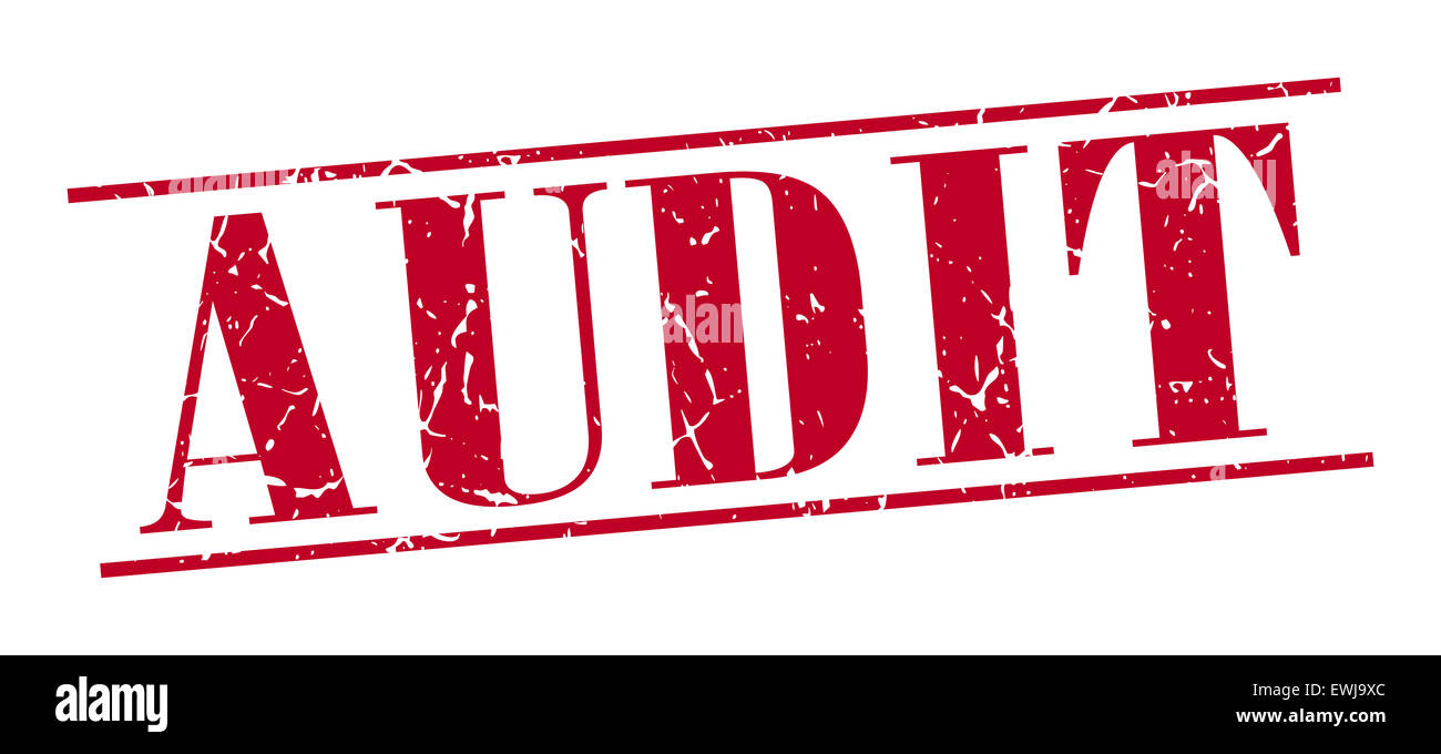 audit red grunge vintage stamp isolated on white background Stock Photo ...