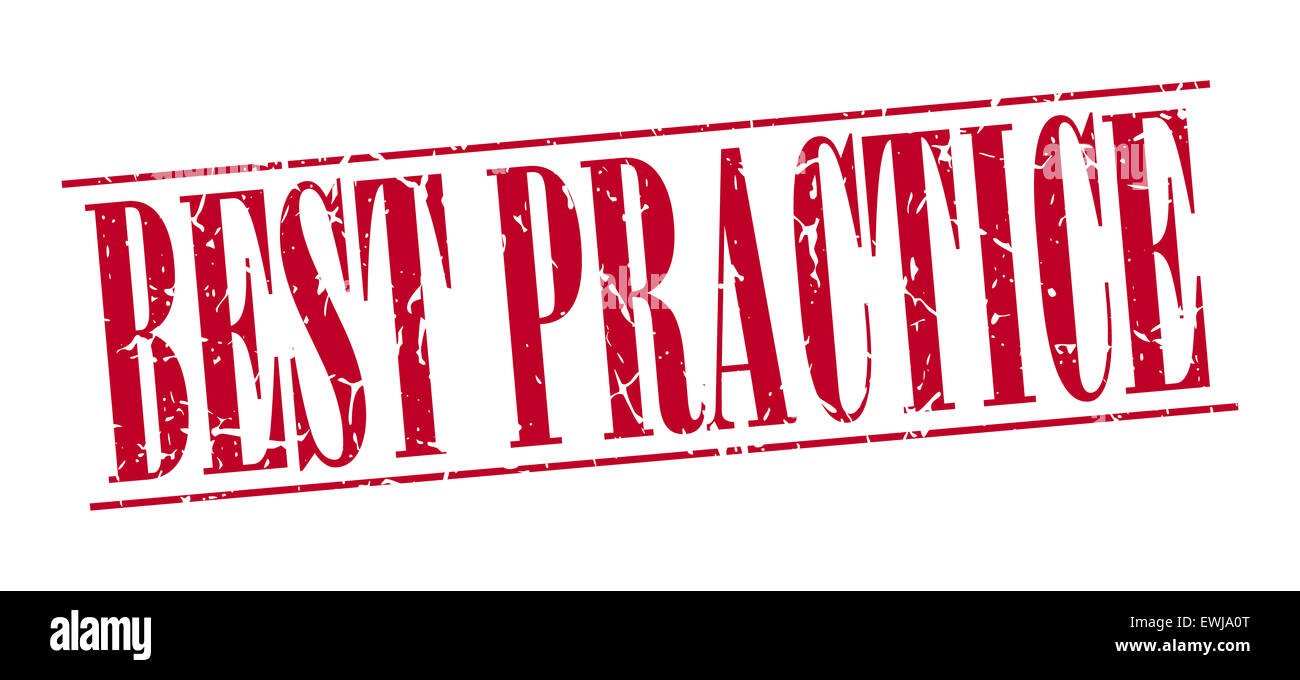 best practice red grunge vintage stamp isolated on white background ...