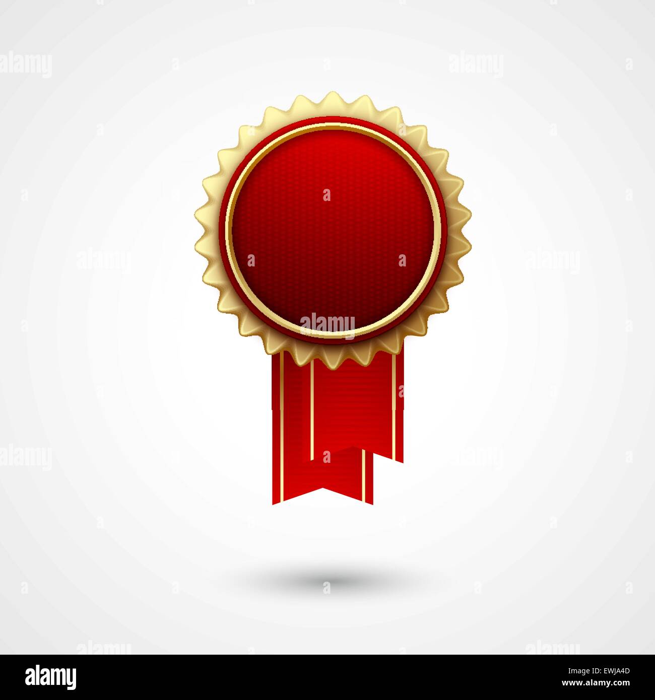 Red Color vector award badge and ribbon. Premium quality Stock Vector ...