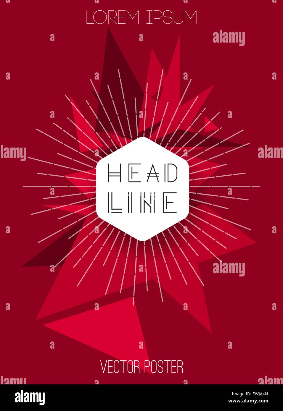 Vector background with triangles. Retro style design for poster or ...