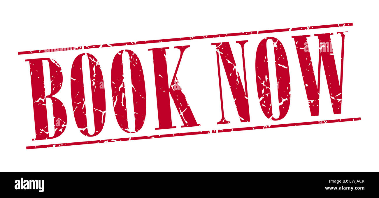 book now red grunge vintage stamp isolated on white background Stock ...