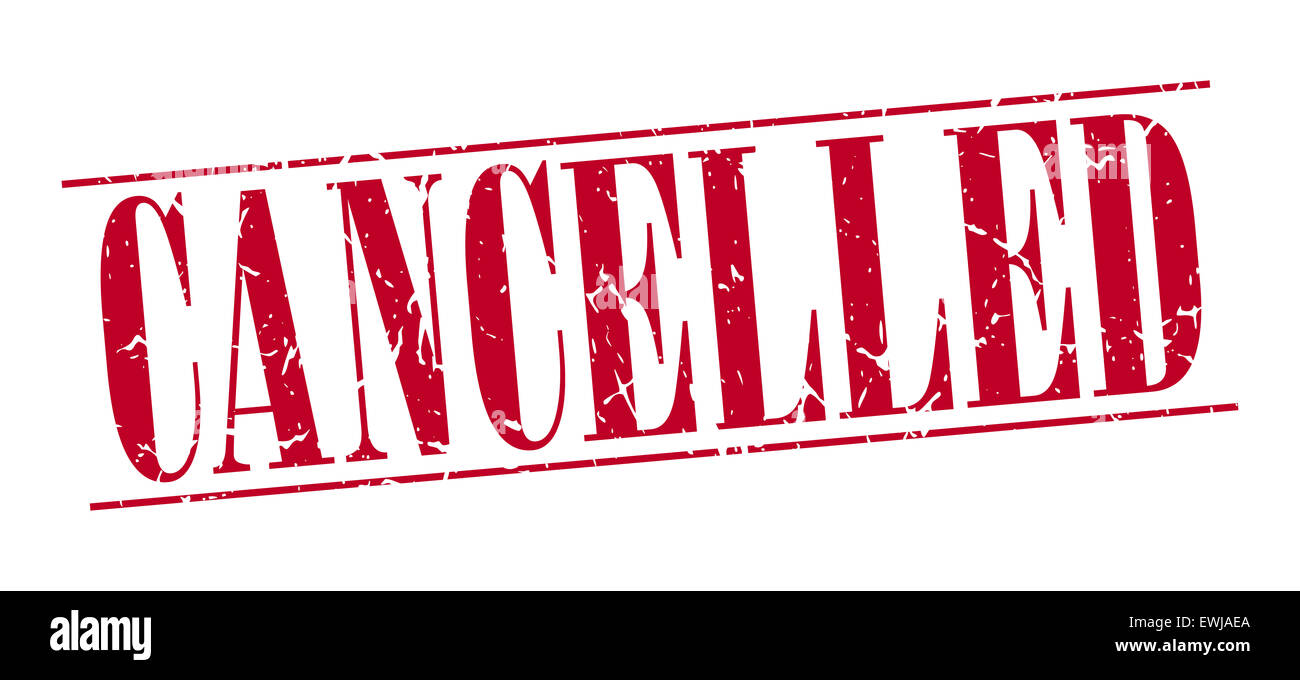 cancelled red grunge vintage stamp isolated on white background Stock ...