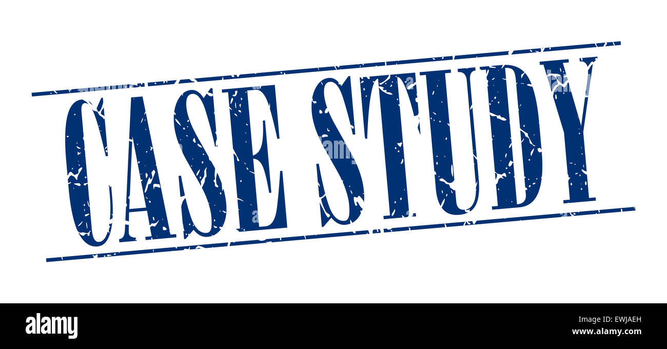 case study blue grunge vintage stamp isolated on white background Stock ...