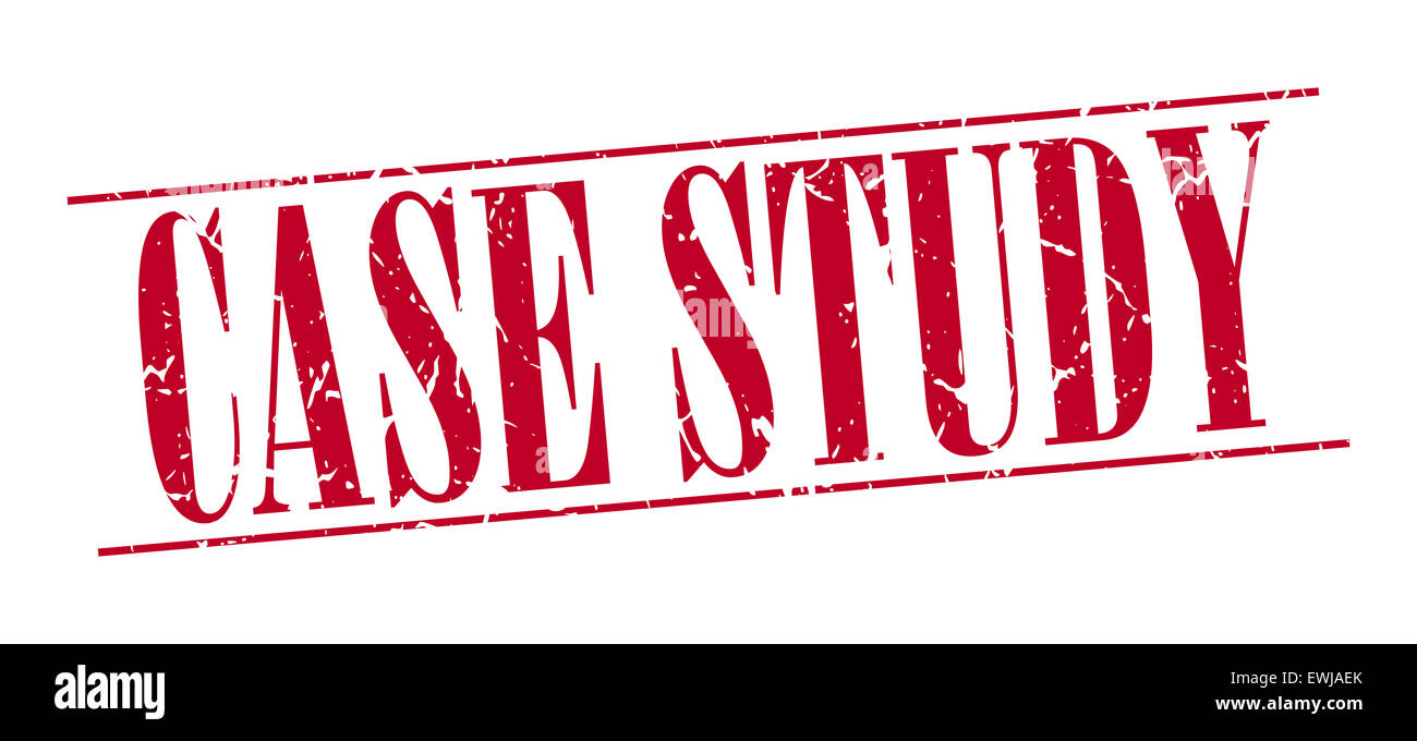 case study red grunge vintage stamp isolated on white background Stock ...