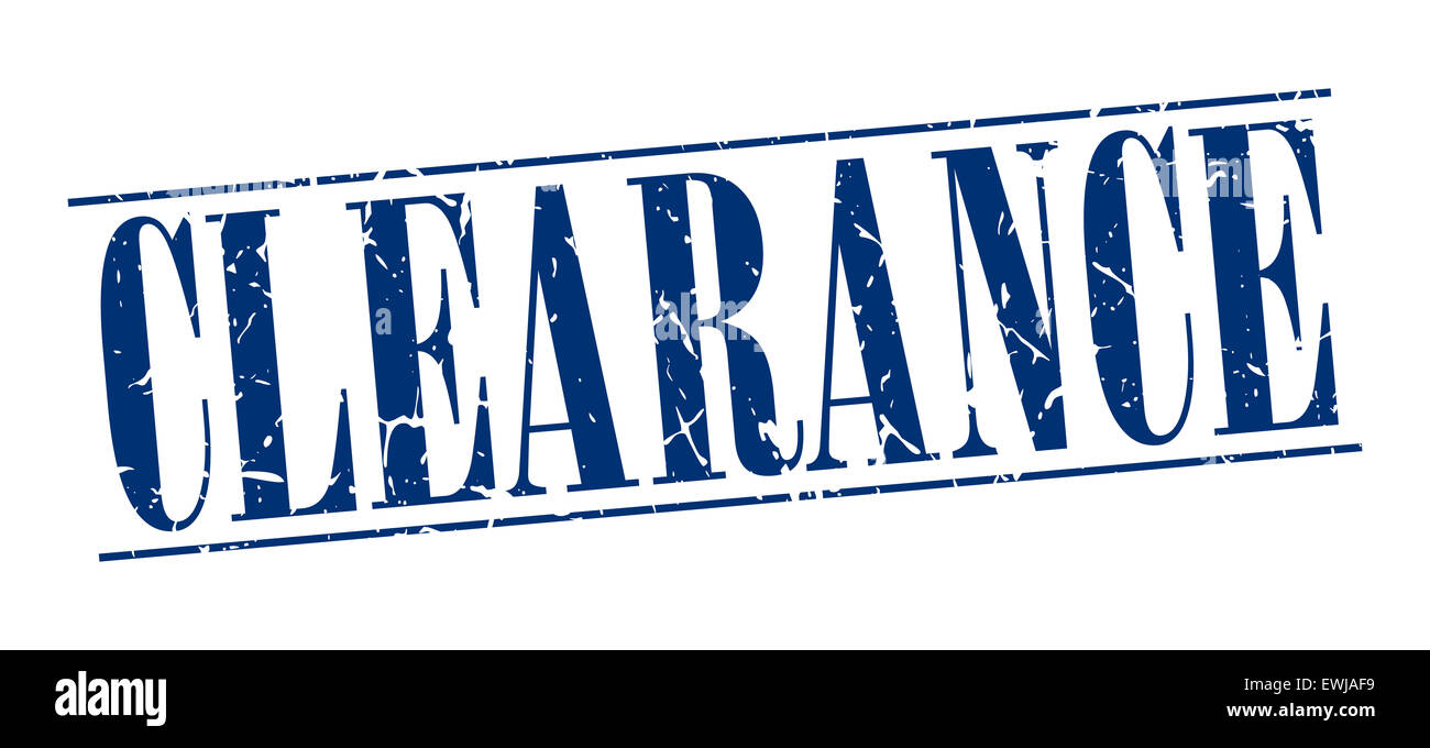 clearance blue grunge vintage stamp isolated on white background Stock ...