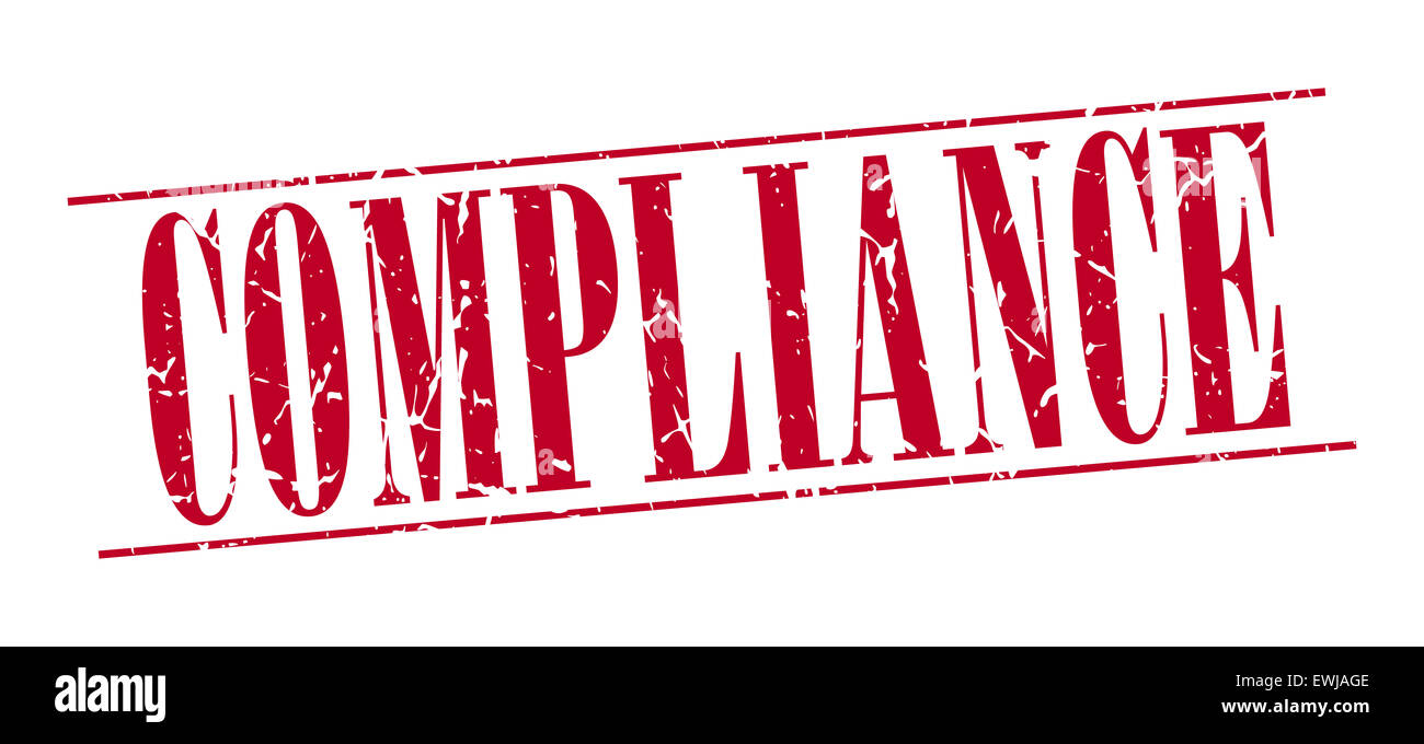 compliance red grunge vintage stamp isolated on white background Stock ...