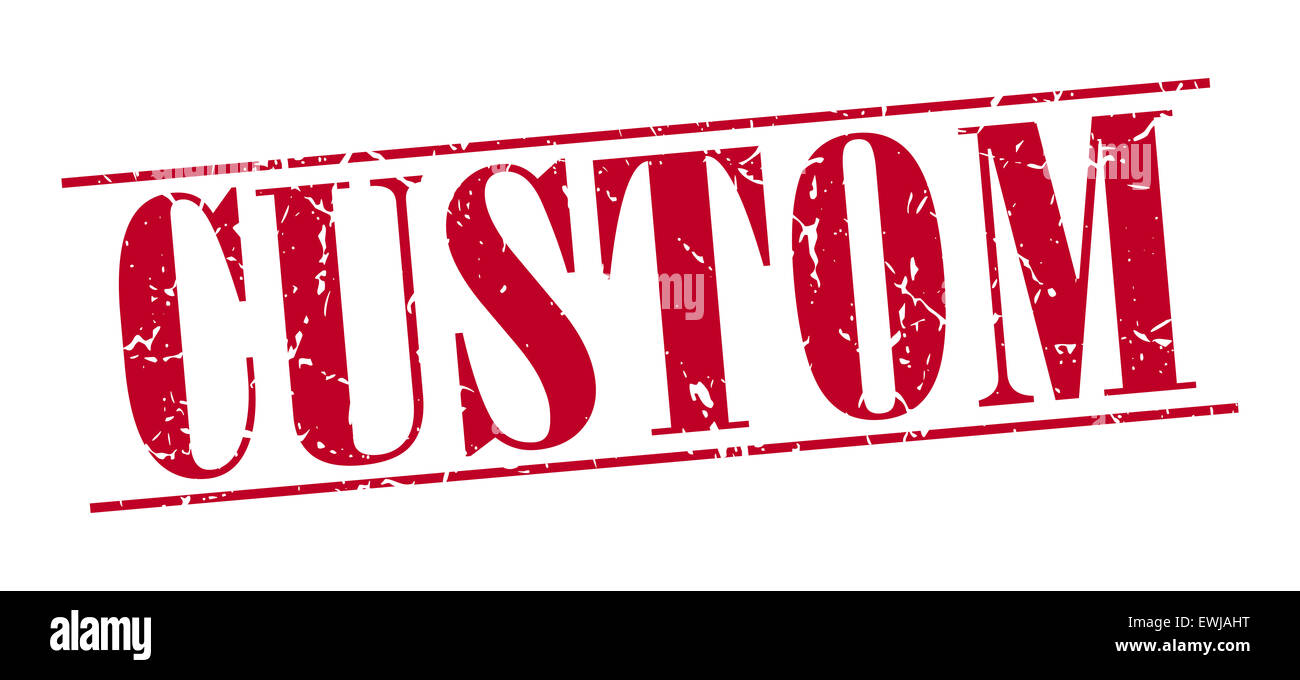 custom red grunge vintage stamp isolated on white background Stock ...