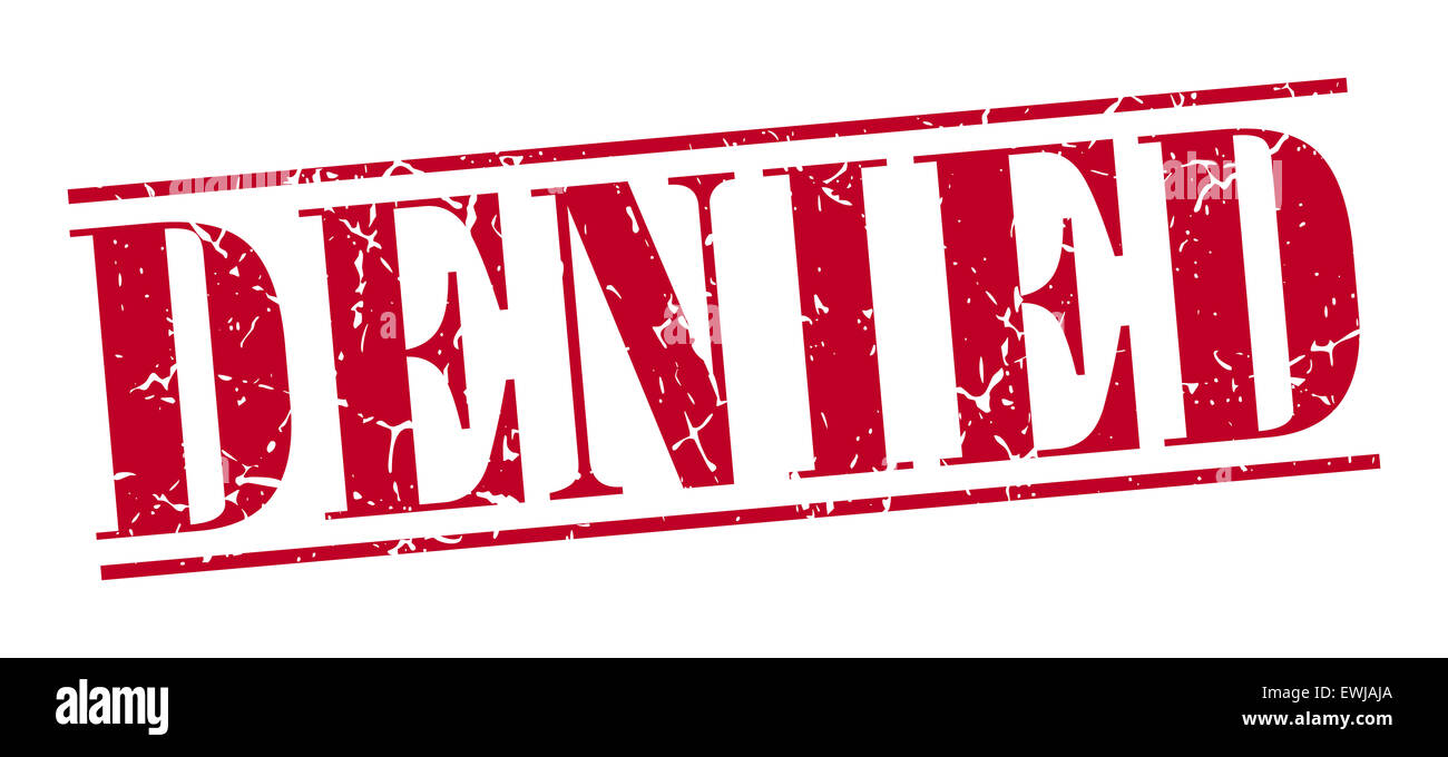 denied red grunge vintage stamp isolated on white background Stock ...