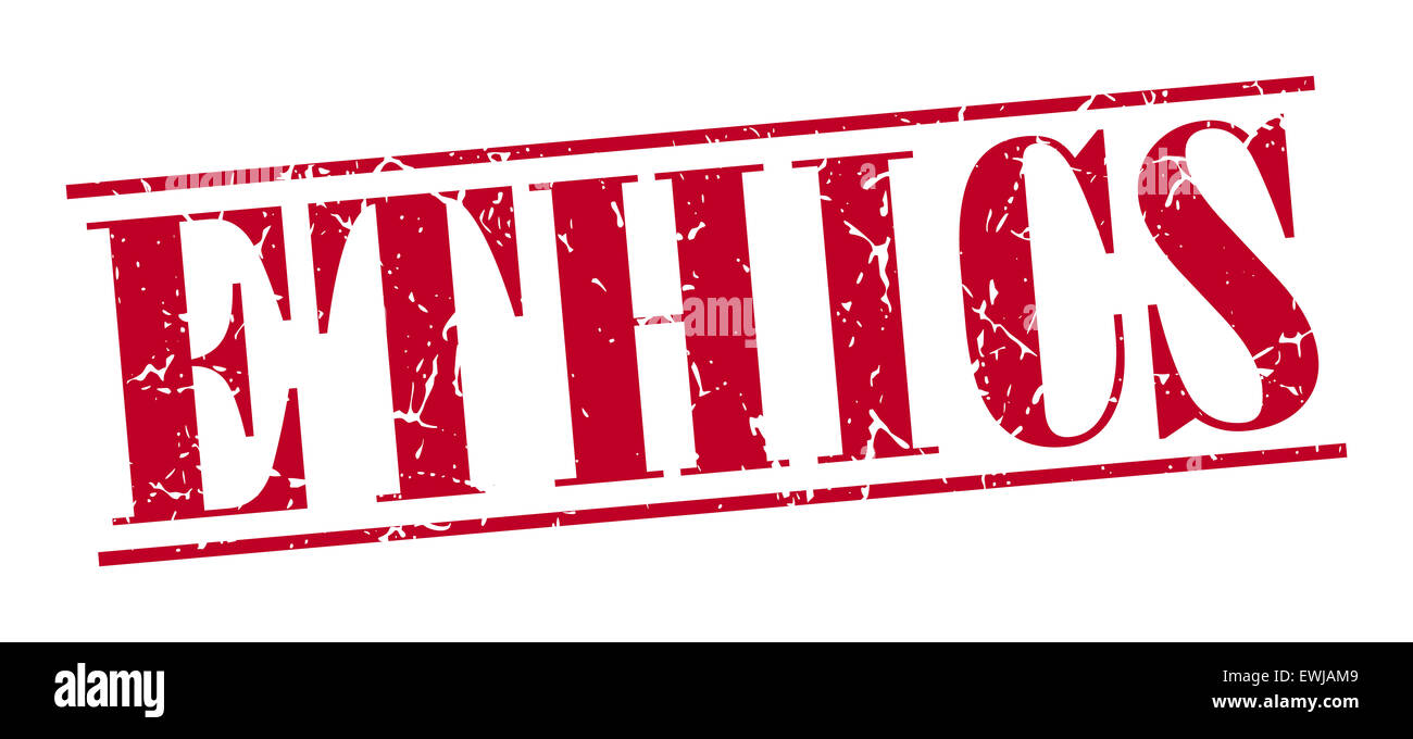 ethics red grunge vintage stamp isolated on white background Stock ...