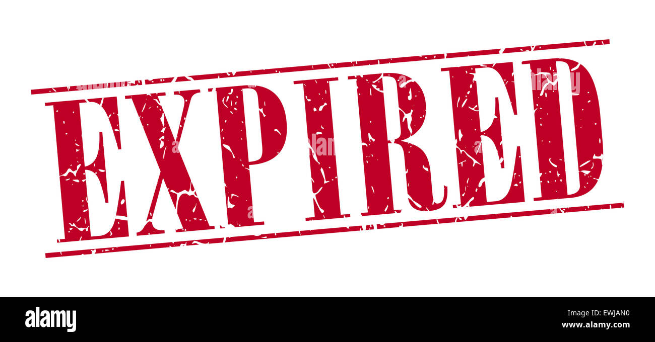 expired red grunge vintage stamp isolated on white background Stock ...