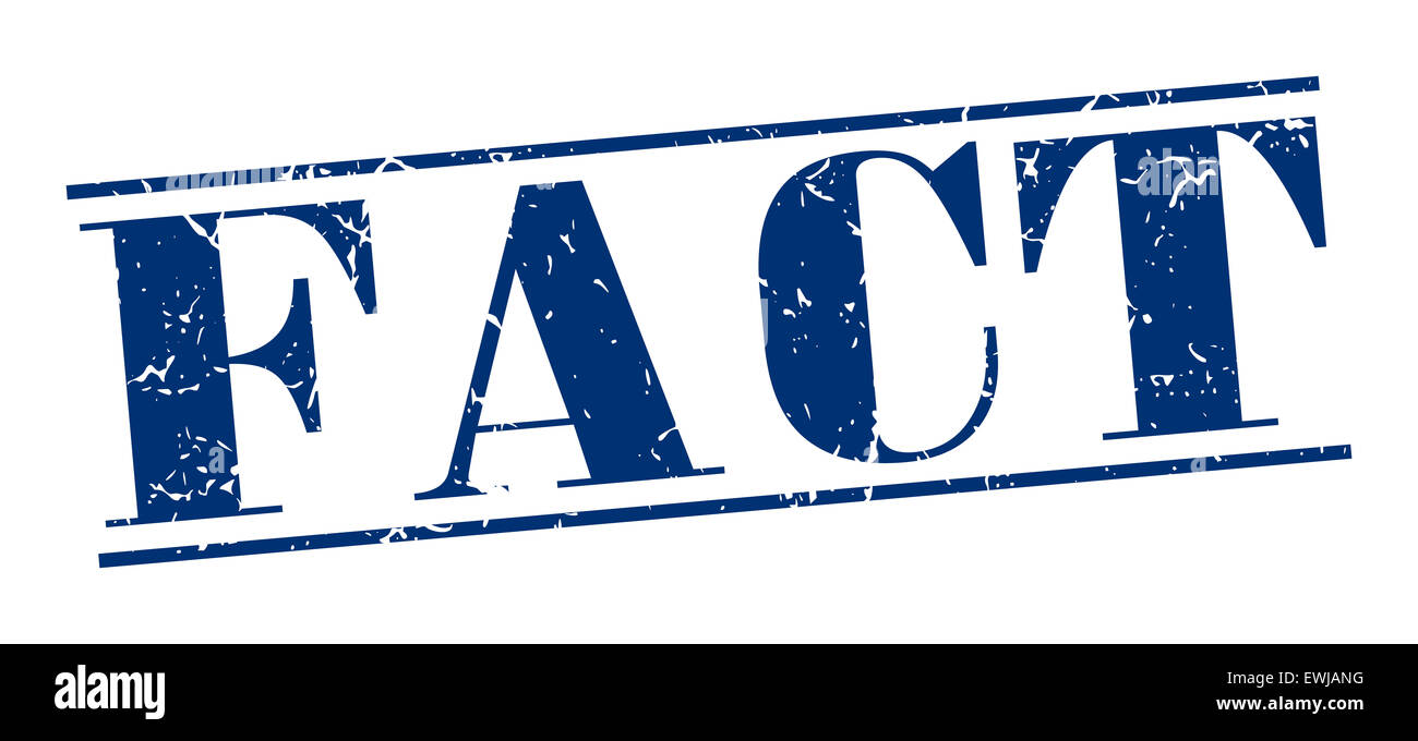 fact blue grunge vintage stamp isolated on white background Stock Photo ...