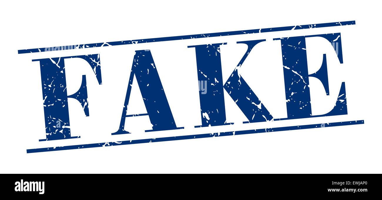 fake blue grunge vintage stamp isolated on white background Stock Photo ...