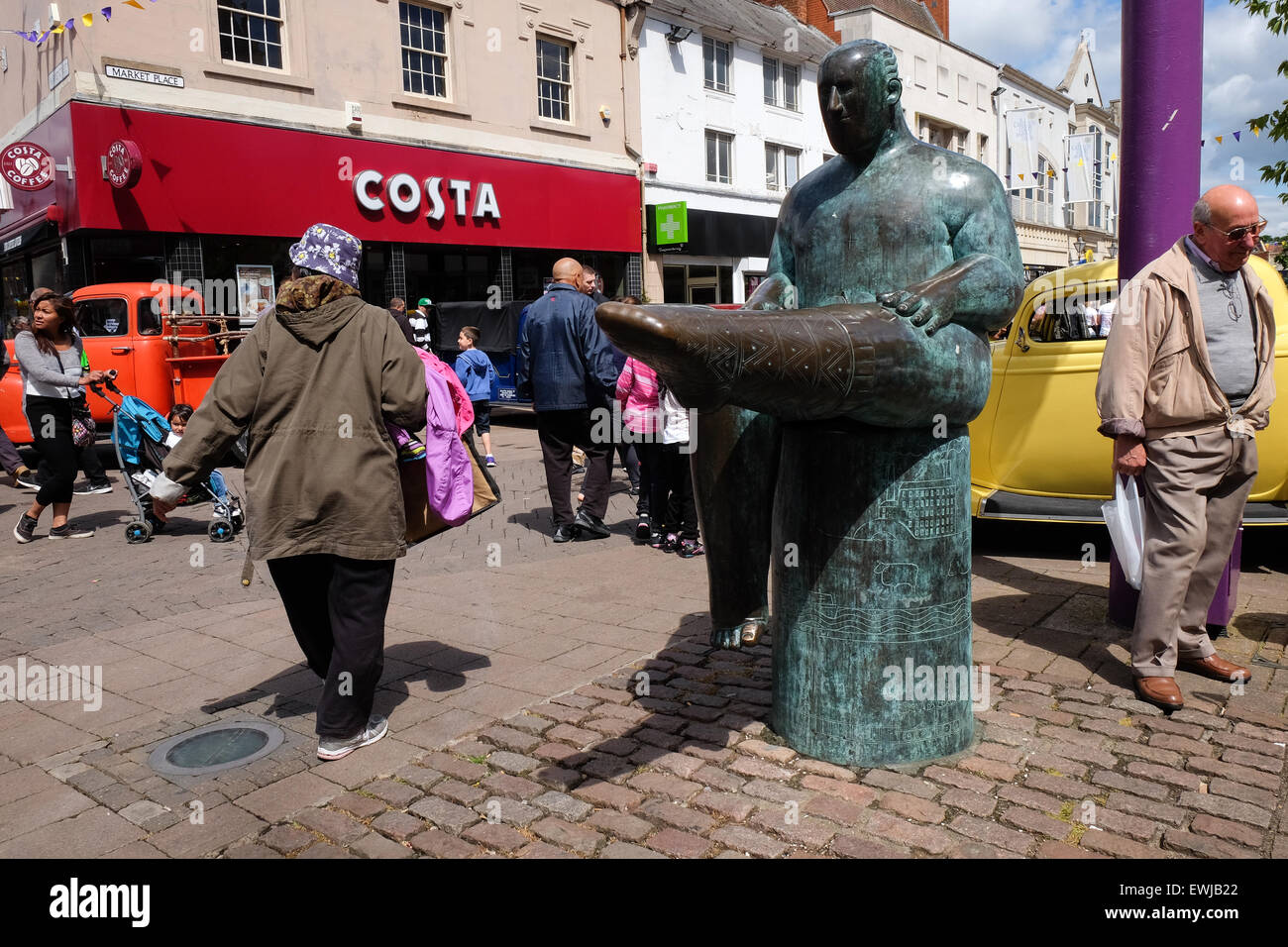 the sock man in loughborough Stock Photo - Alamy