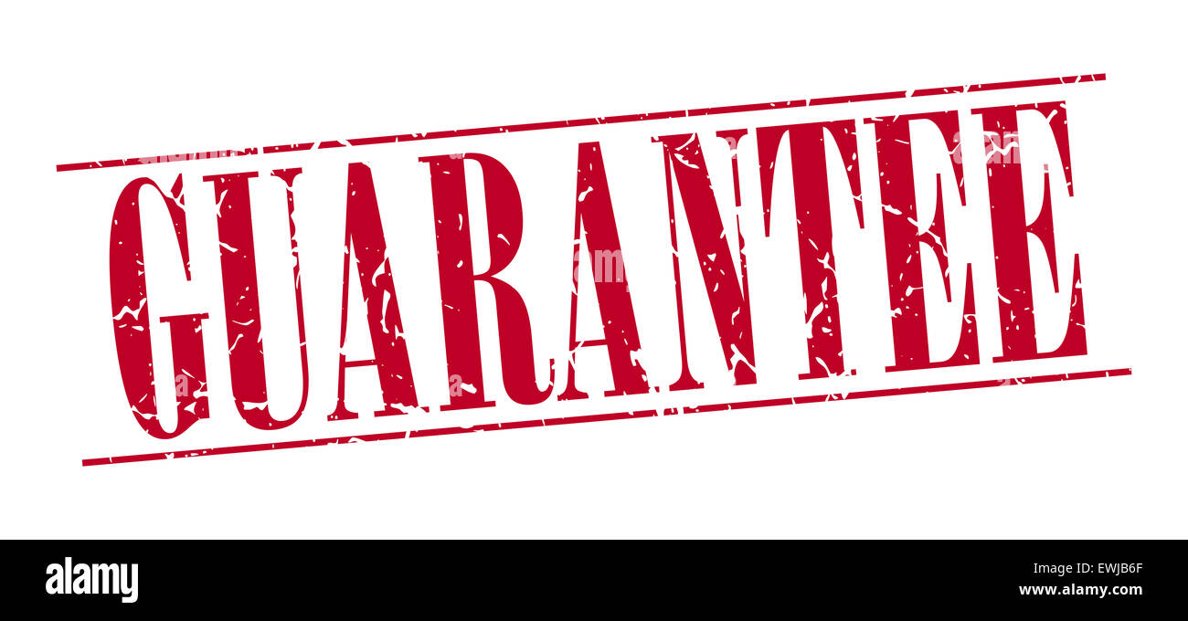guarantee red grunge vintage stamp isolated on white background Stock ...