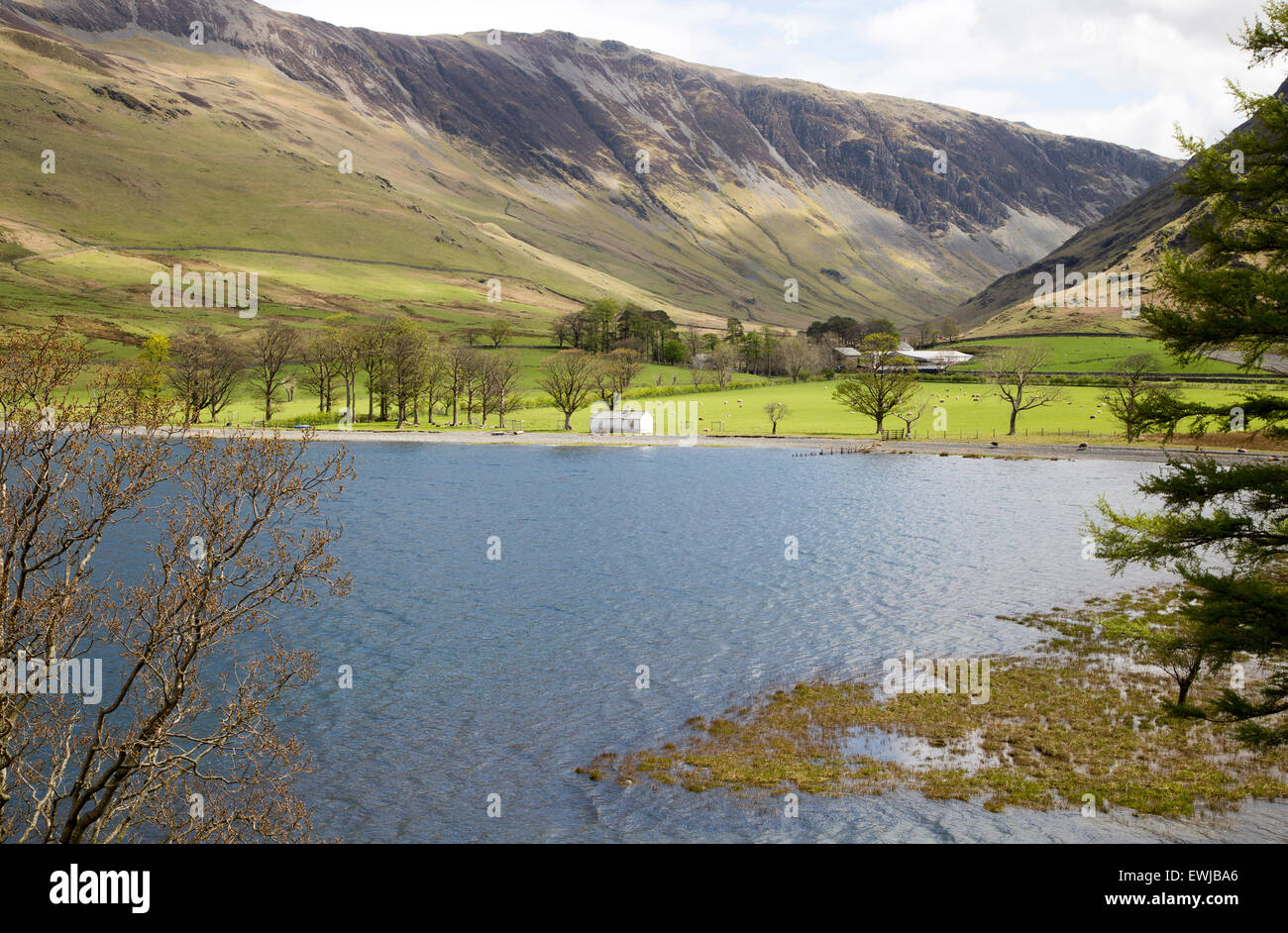 Landscape view of Lake Buttermere, Cumbria, England, UK Stock Photo - Alamy