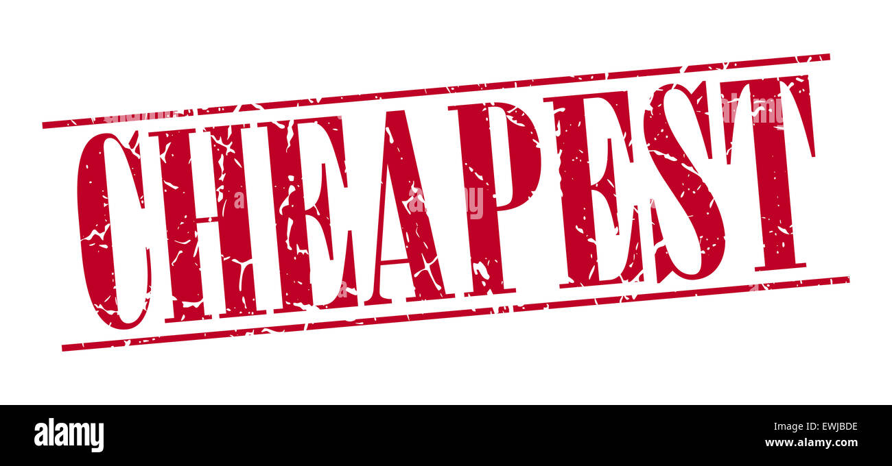 cheapest red grunge vintage stamp isolated on white background Stock ...